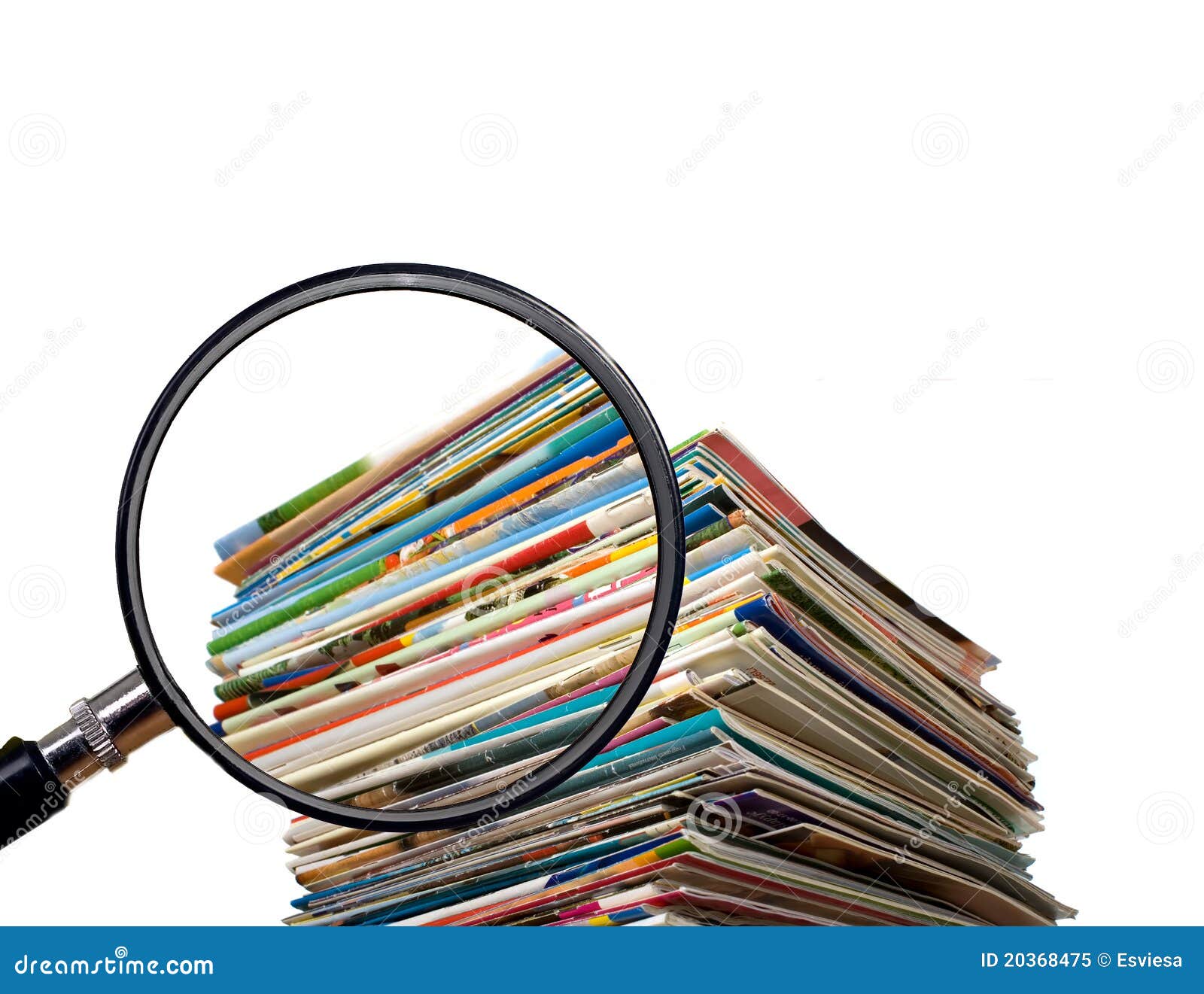 Magnifying Glass Magnifies Documents Stock Image - Image of magnifying ...