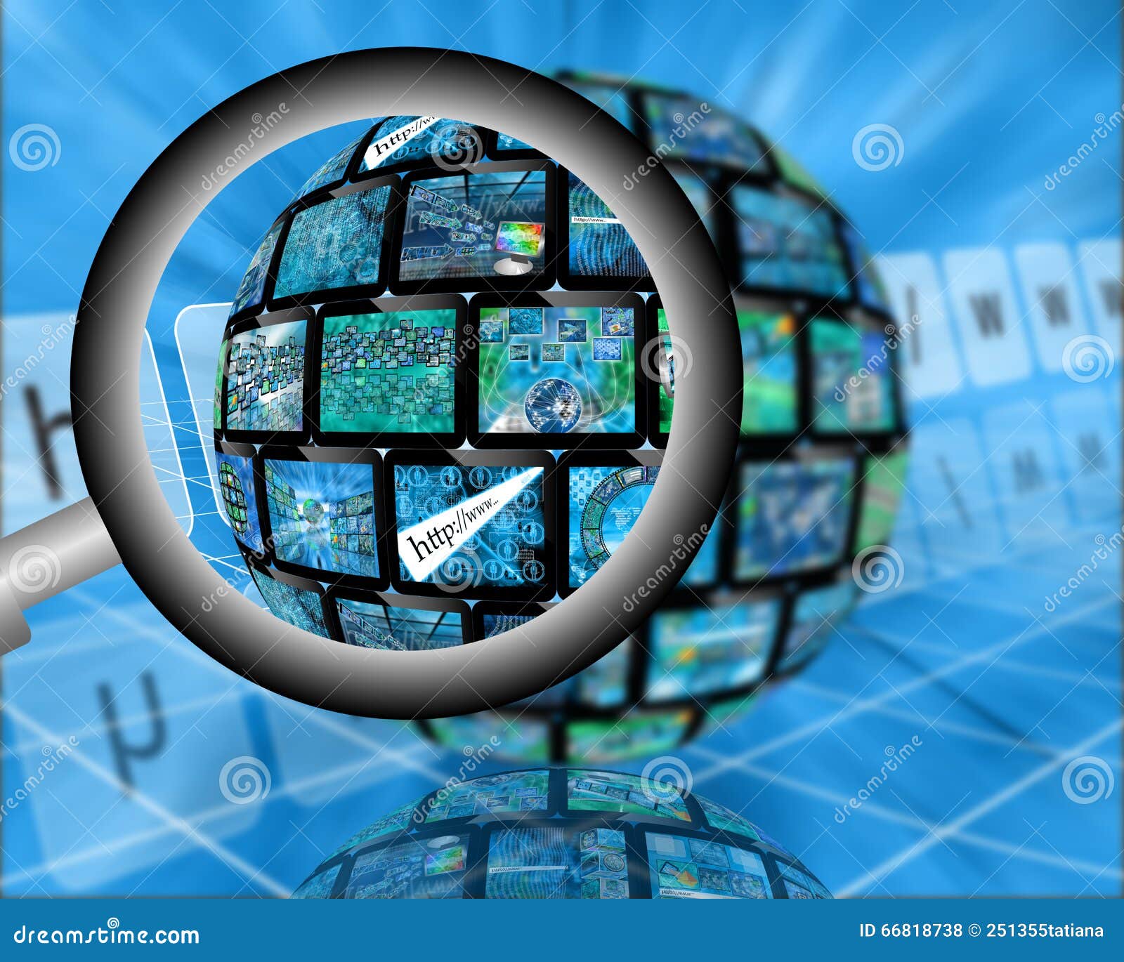 Magnifying glass stock illustration. Illustration of optimization ...