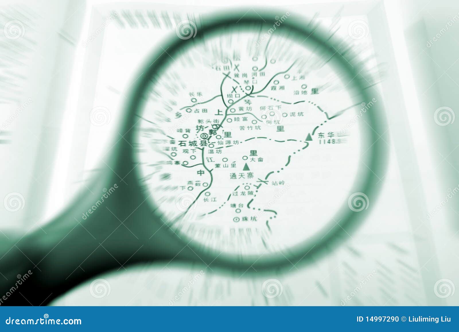 Magnifying Glass and the Map Stock Photo - Image of direction, explore ...