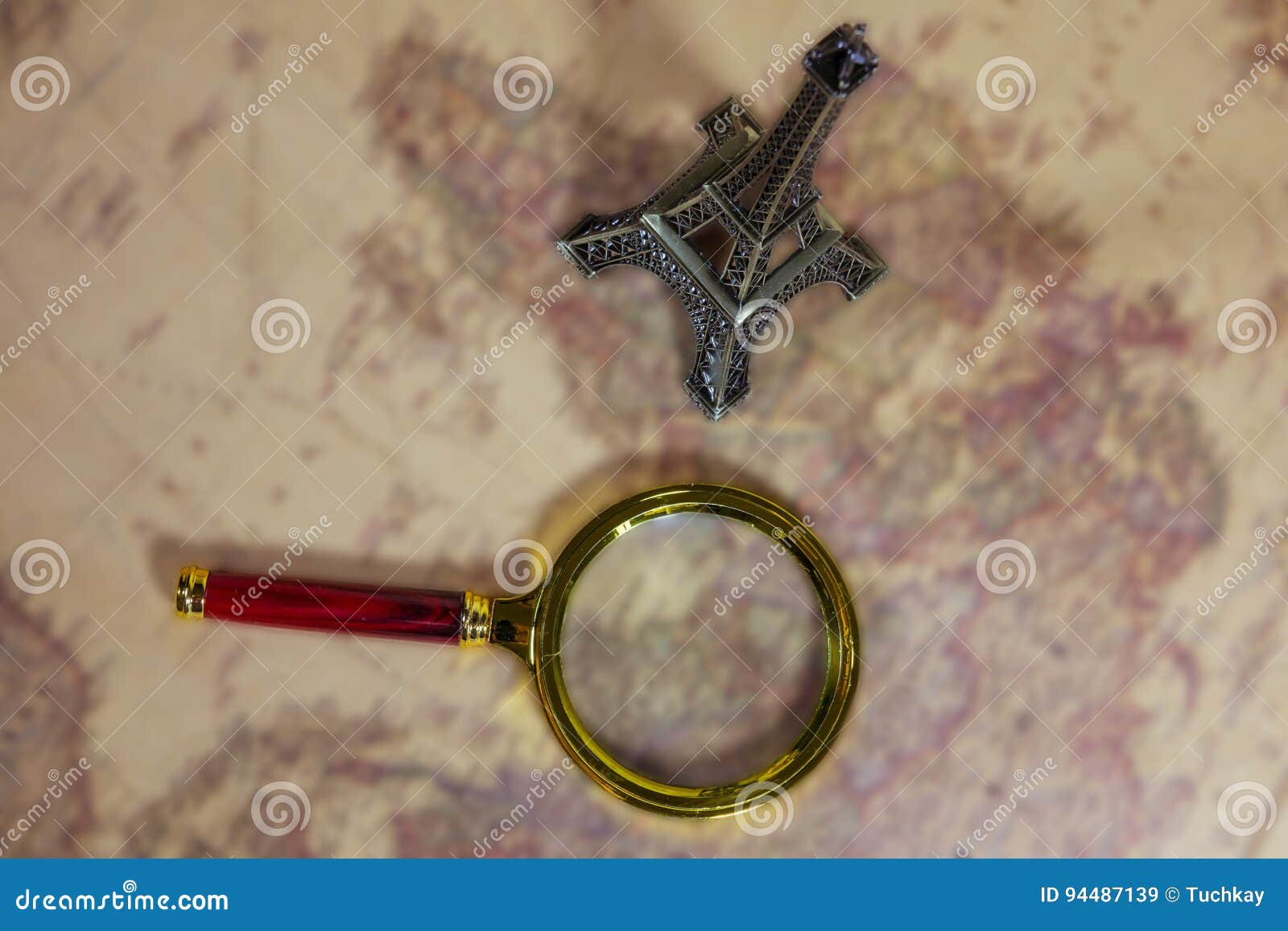 Magnifying Glass on the Map Stock Image - Image of augmentation ...