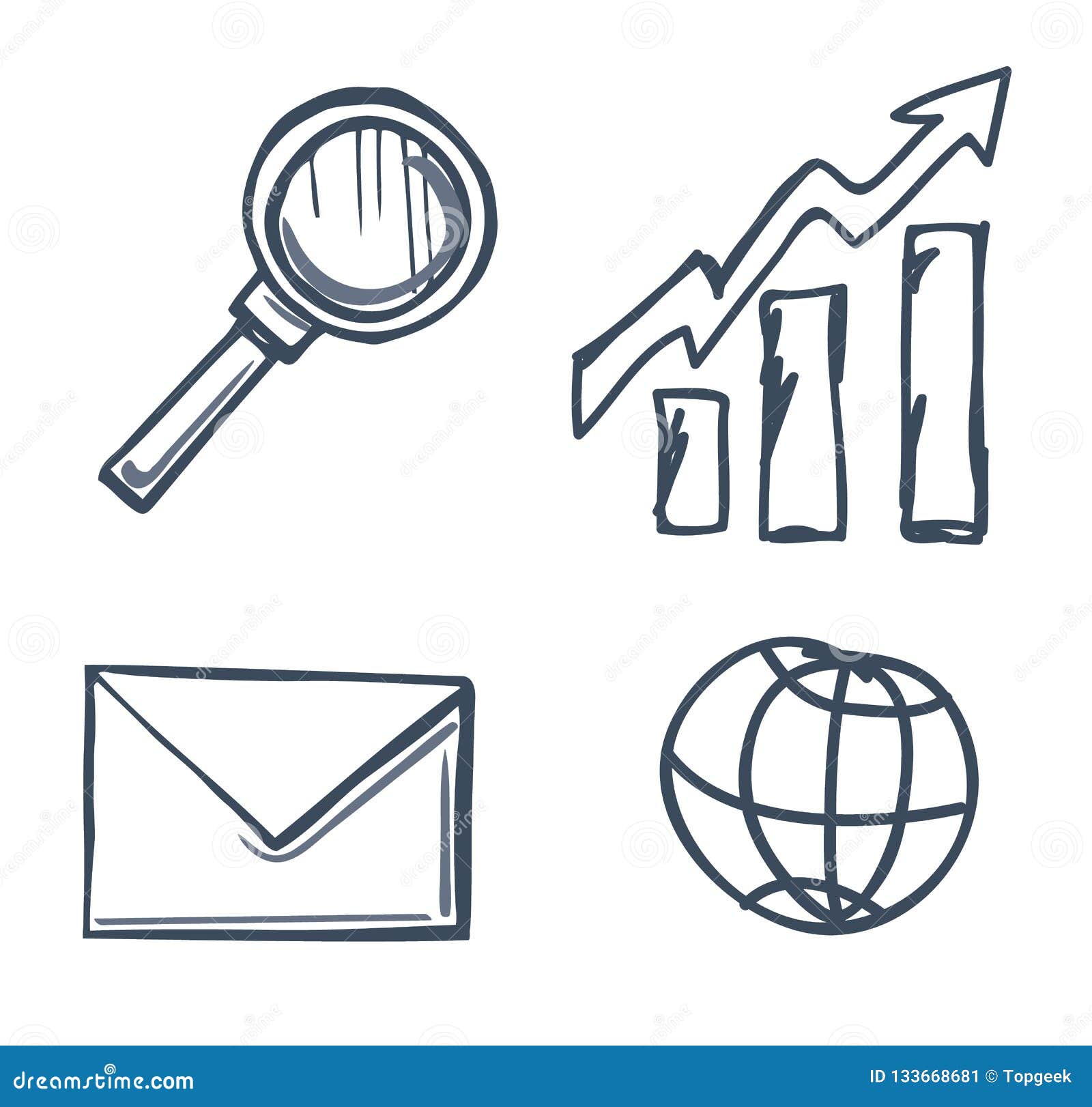 Magnifying Glass and Message in Envelope Vector Stock Vector ... Magnifying Glass and Message in Envelope Vector Stock Vector ...