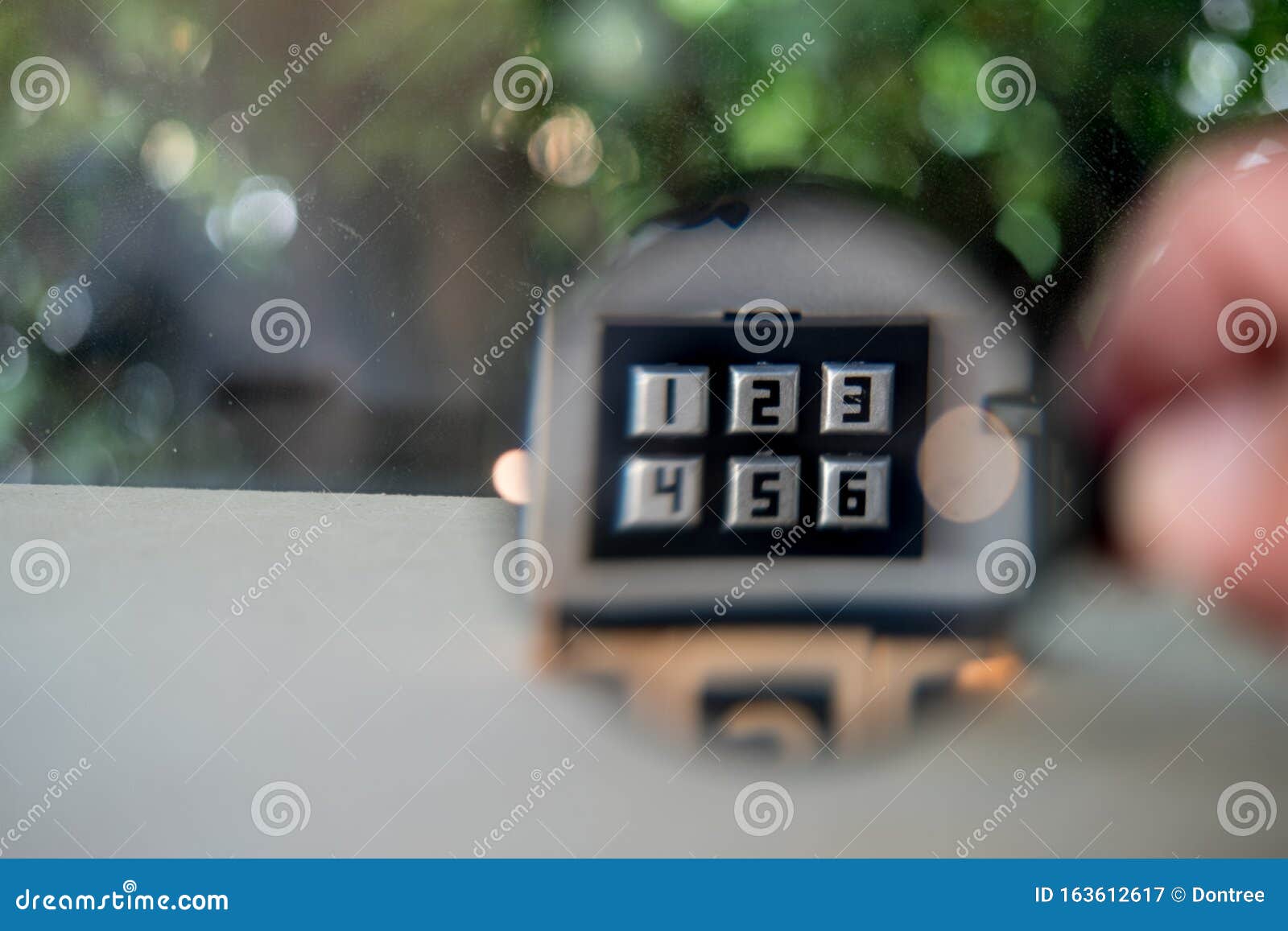 Magnifying Glass on the Number Pad Lock on Safe Box Stock Image - Image ...