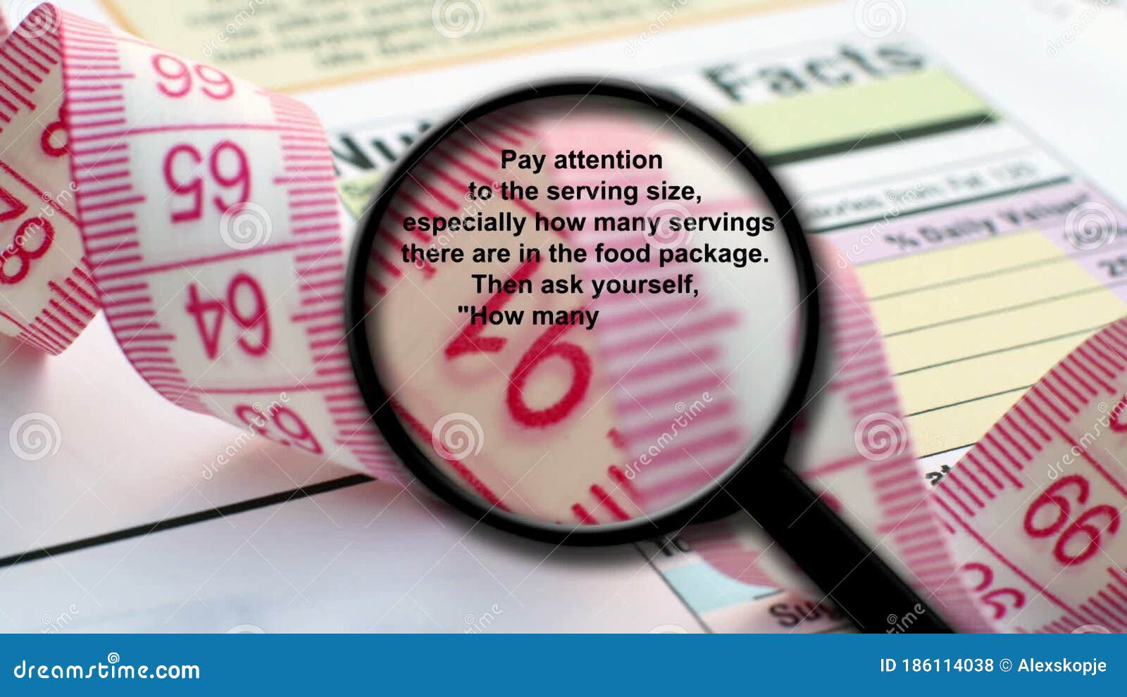 Magnifying Glass on Nutrition Facts Stock Footage - Video of lens ...