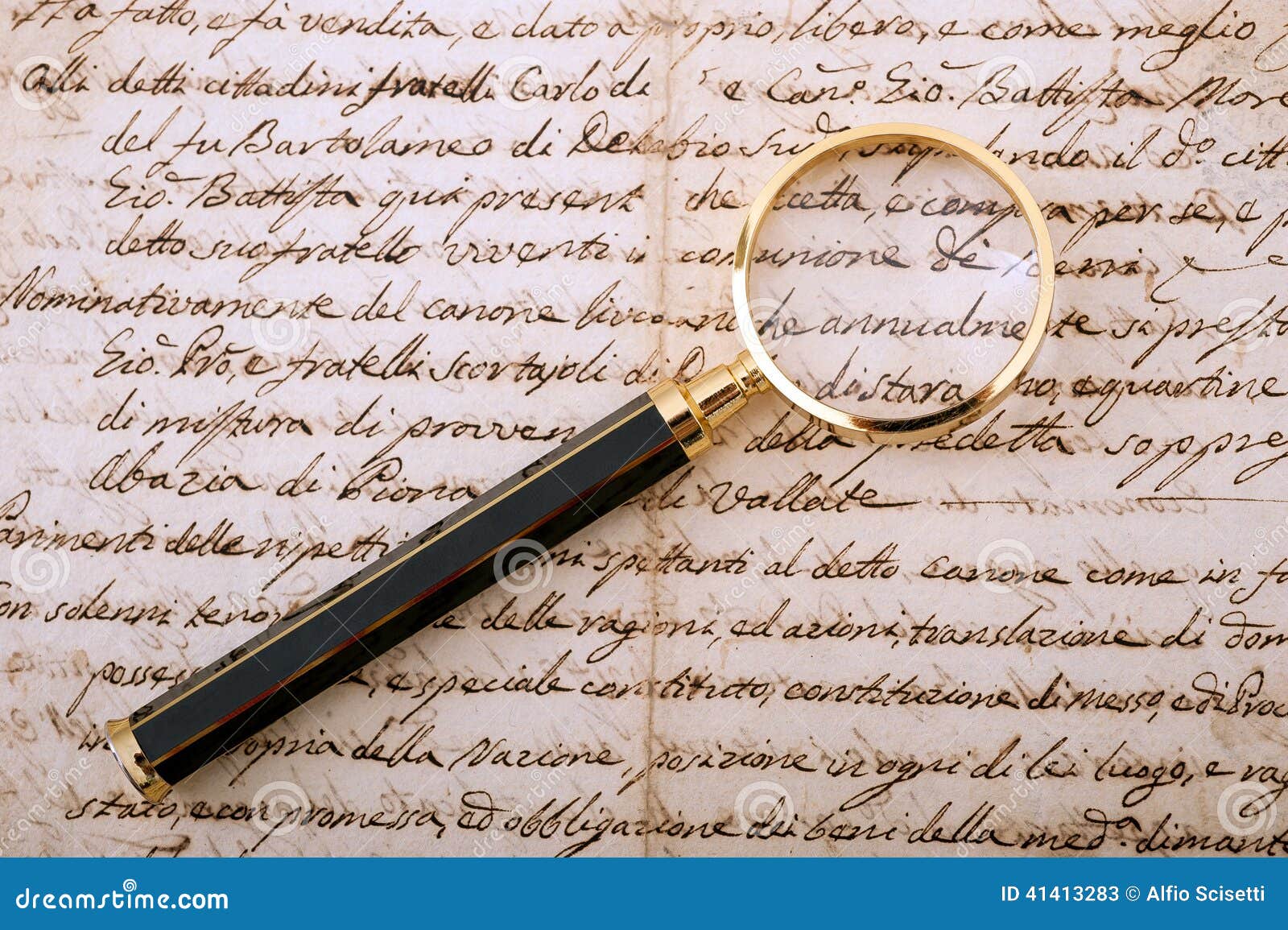 Magnifying glass stock image. Image of discovery, author - 41413283