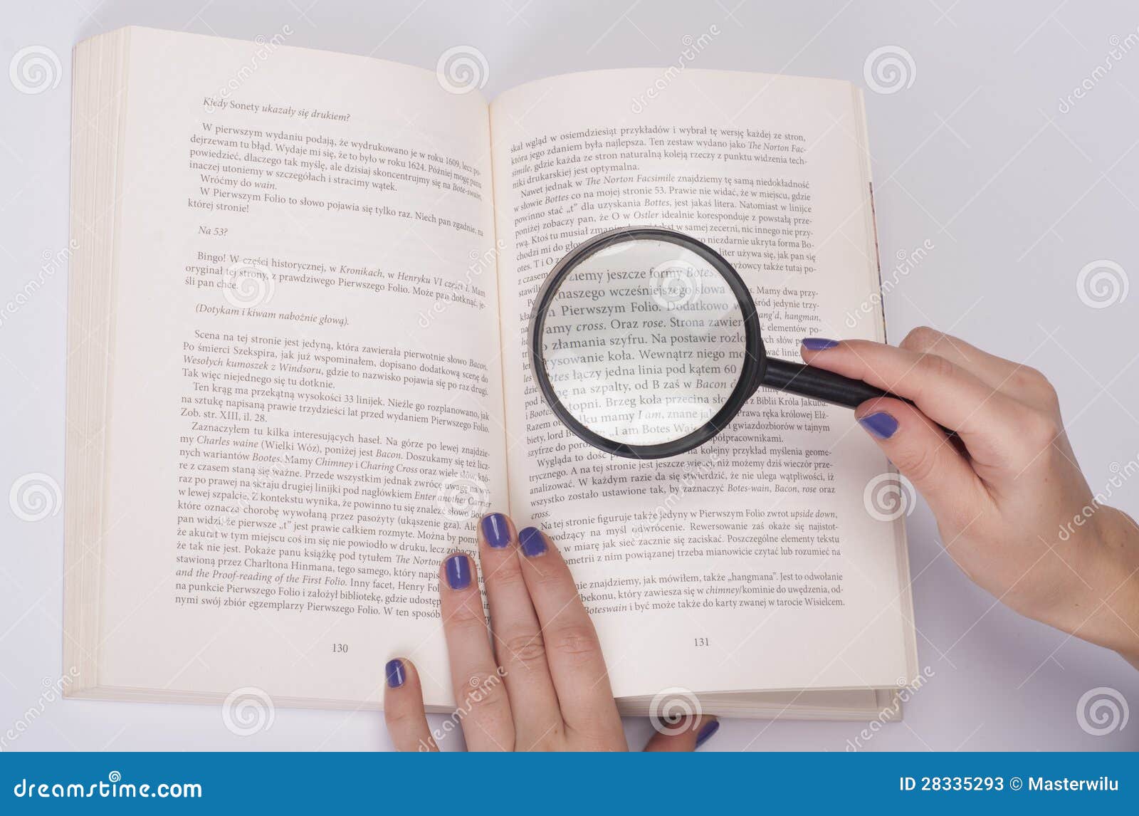 Magnifying glass over book stock image. Image of marker - 28335293