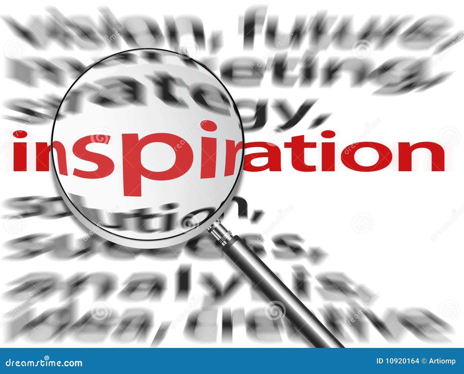 Magnifying Glass Over a Business Text Stock Illustration - Illustration ...