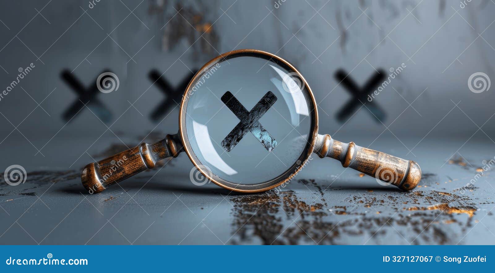 Magnifying Glass Over Check Mark for Business Quality Control and ...