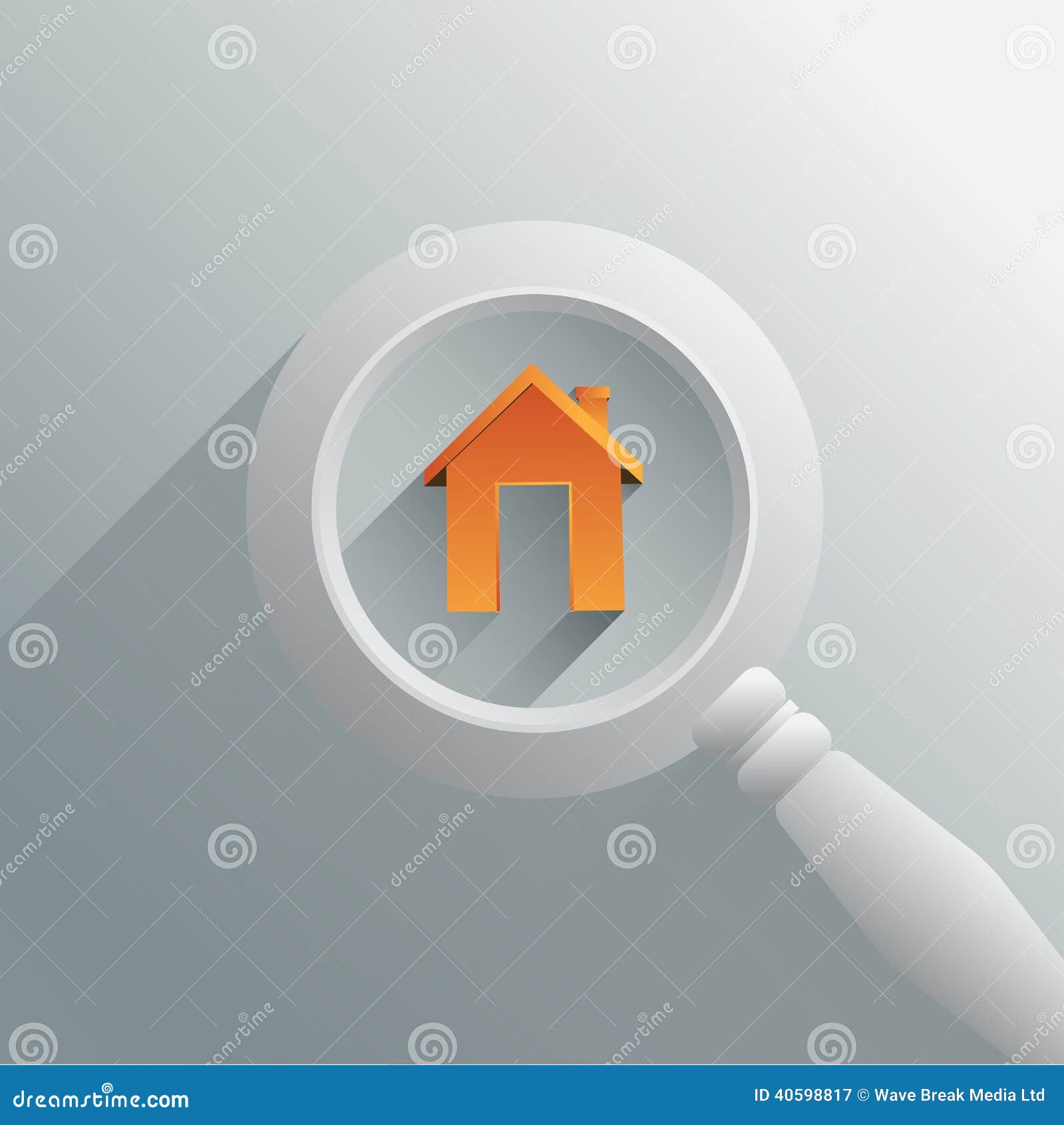 Magnifying Glass Over House Graphic Stock Vector - Illustration of ...