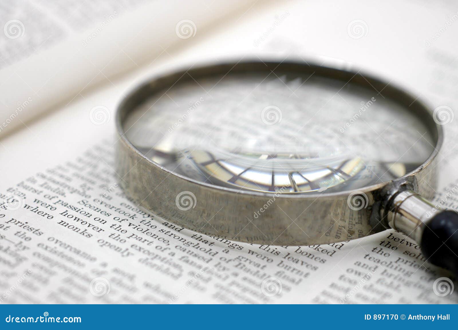 Magnifying Glass On Page Stock Photography | CartoonDealer.com #897170