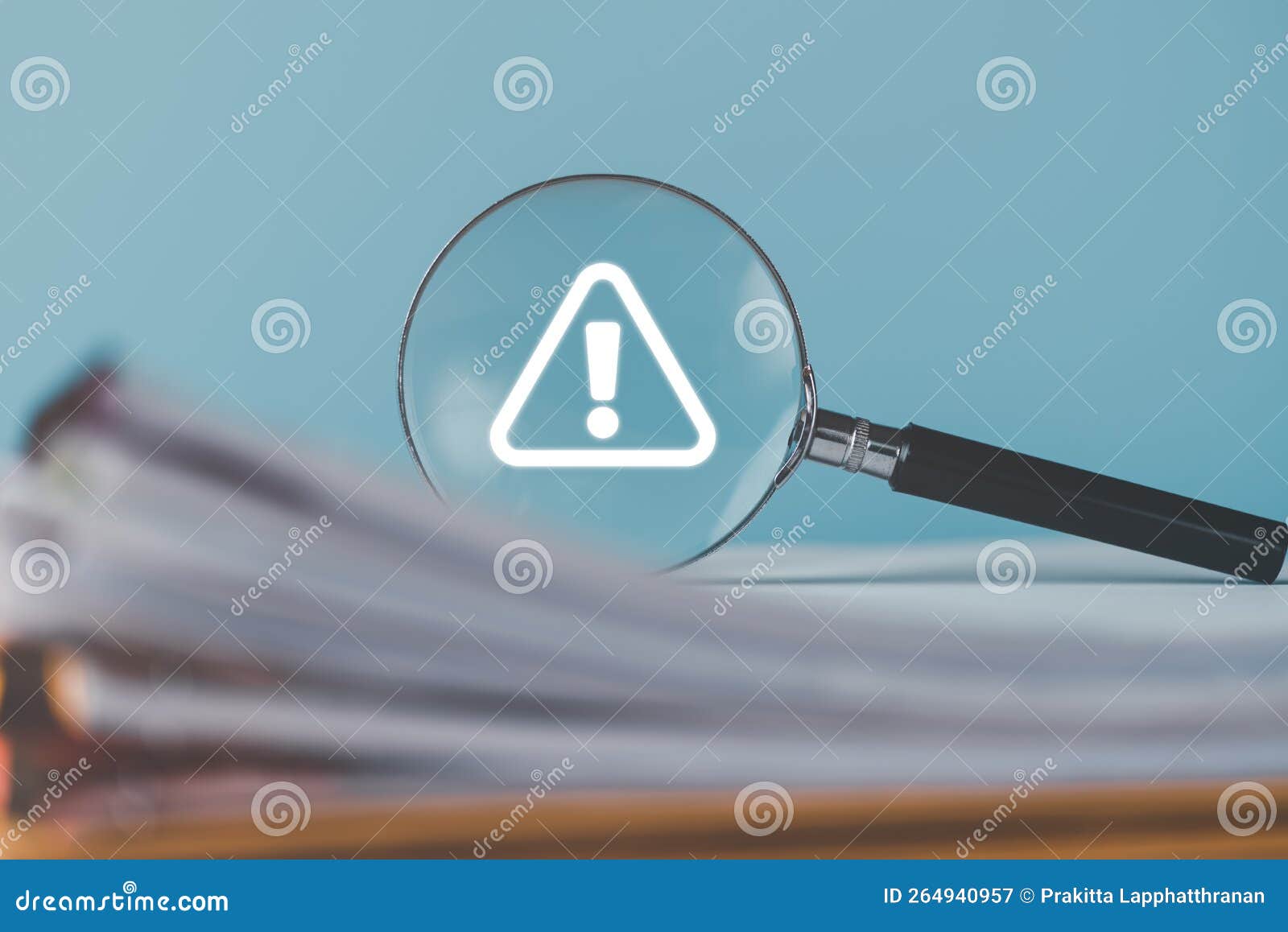 Magnifying Glass Placed on Document, Check Box List Icon,Verification ...