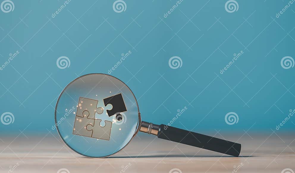 A Magnifying Glass is Placed on the Table,Idea To Find a Business ...