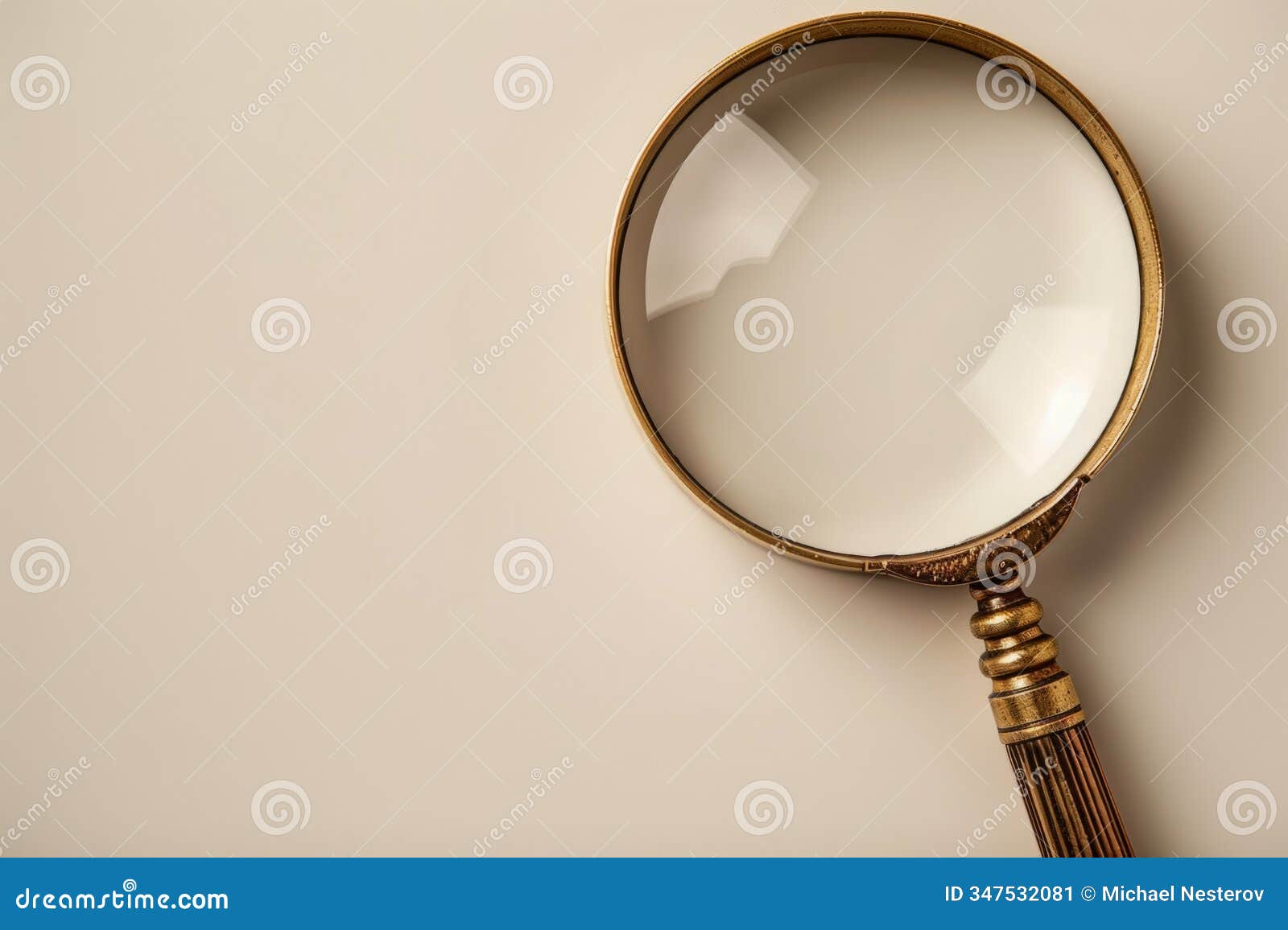Magnifying Glass on a Plain Background, Search Concept. Copy Space for ...