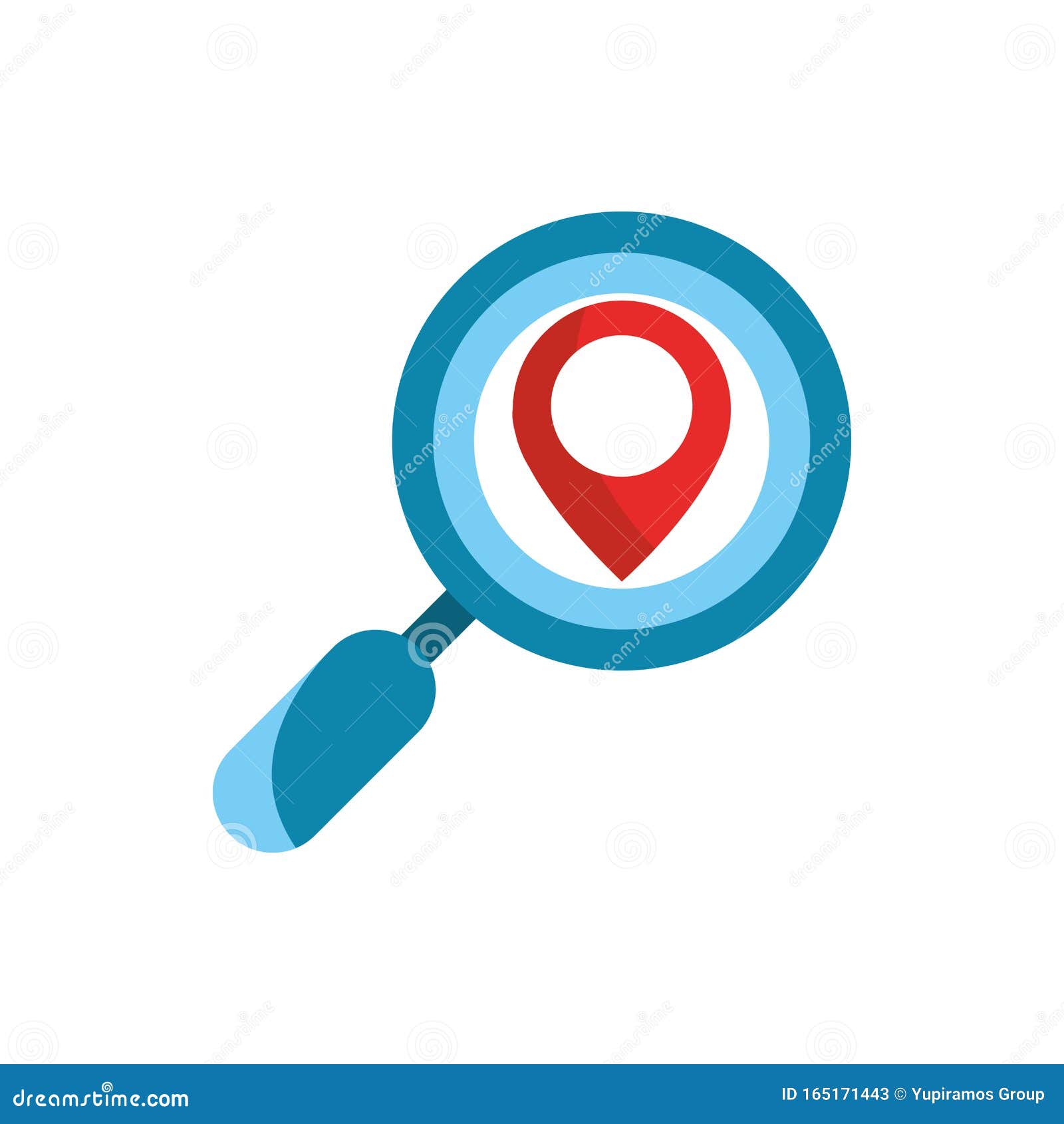 Magnifying Glass Pointer Gps Map and Navigation Stock Vector ...