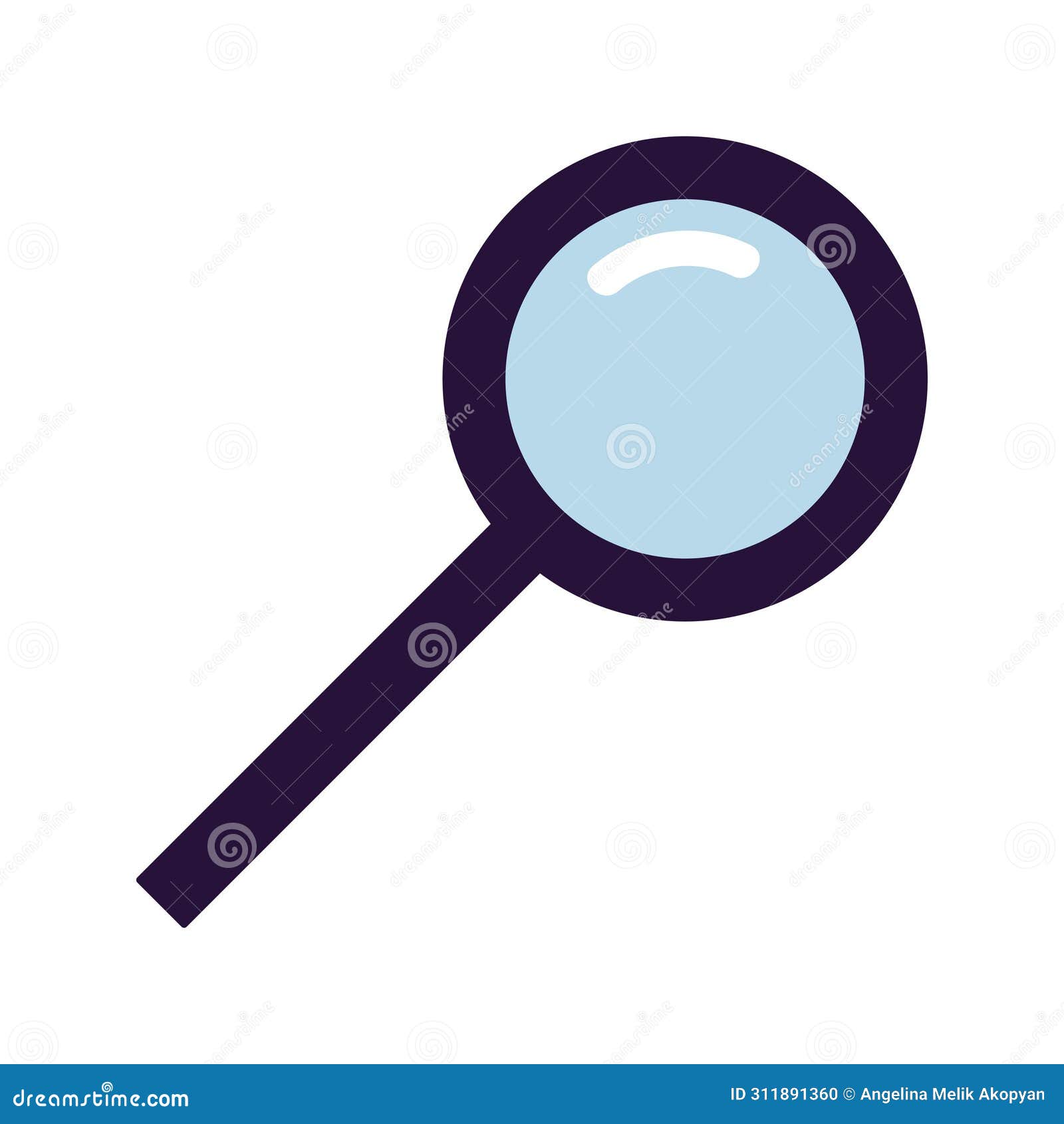 Magnifying Glass on White Background Stock Vector - Illustration of ...