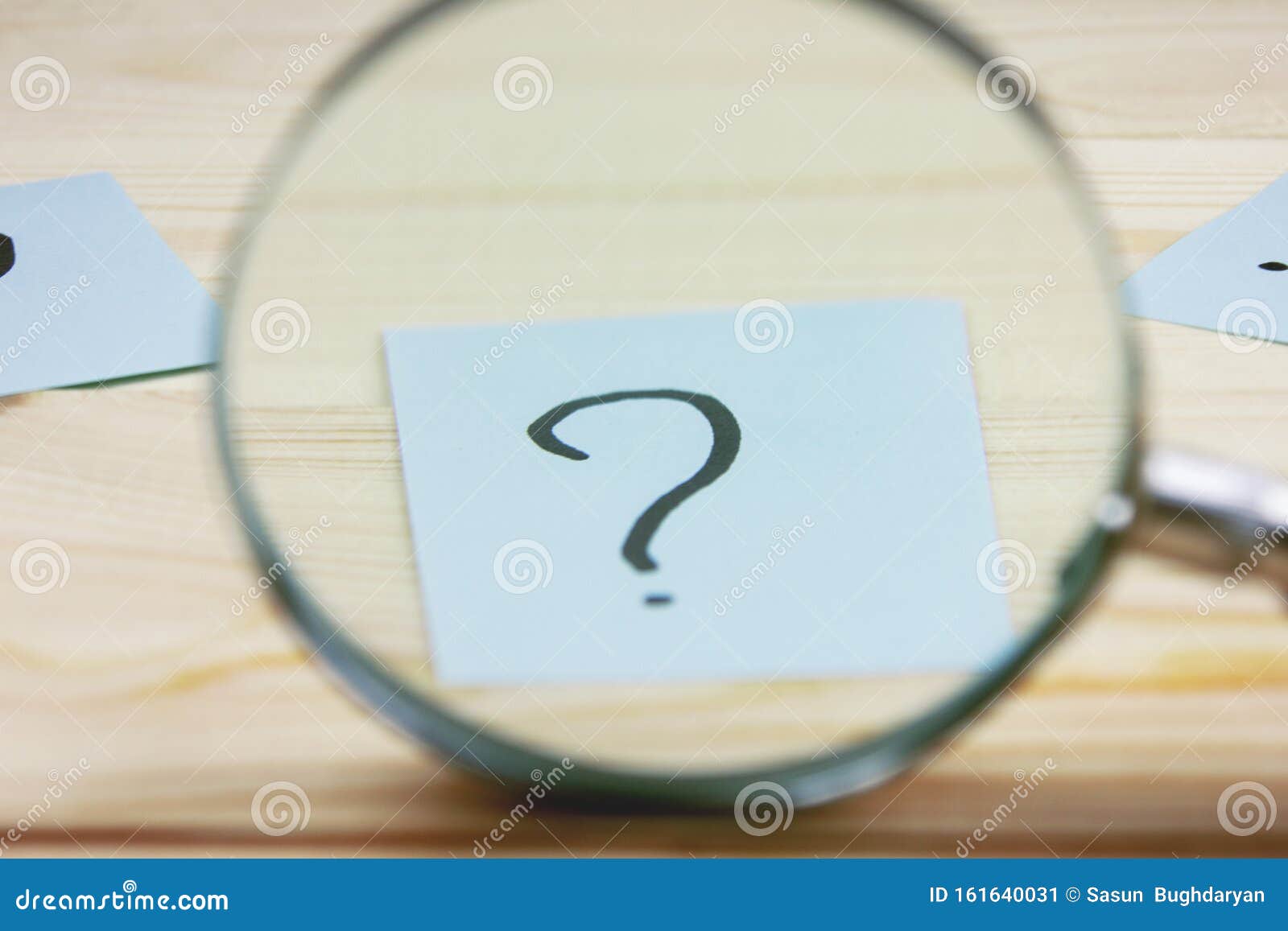 Magnifying Glass and Question Mark Stock Image - Image of glass ...