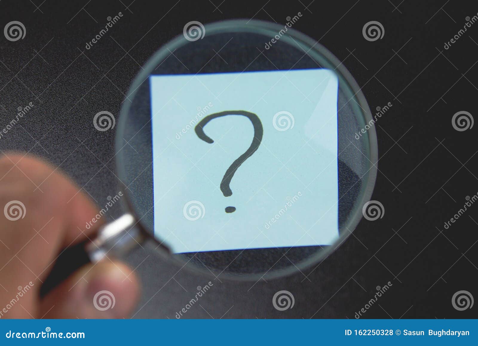 Magnifying Glass and Question Mark Stock Photo - Image of lens, glass ...