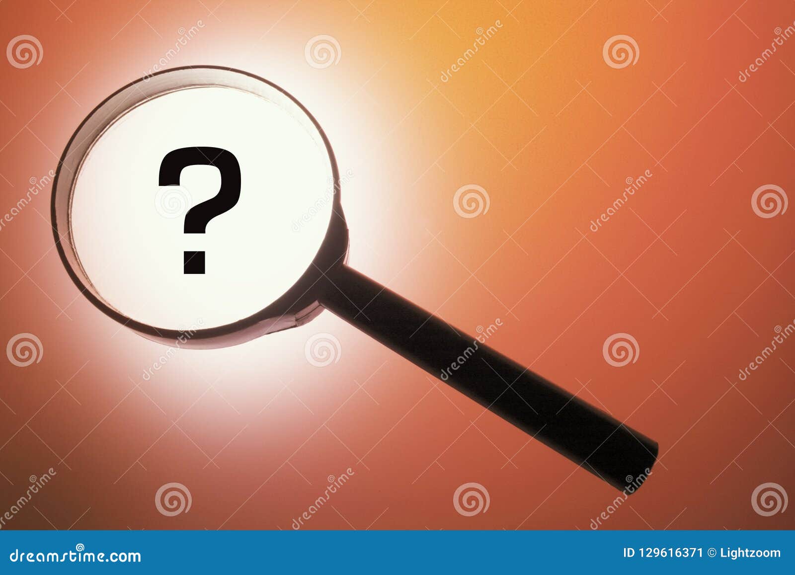 Magnifying Glass with Question Mark Stock Image - Image of observation ...