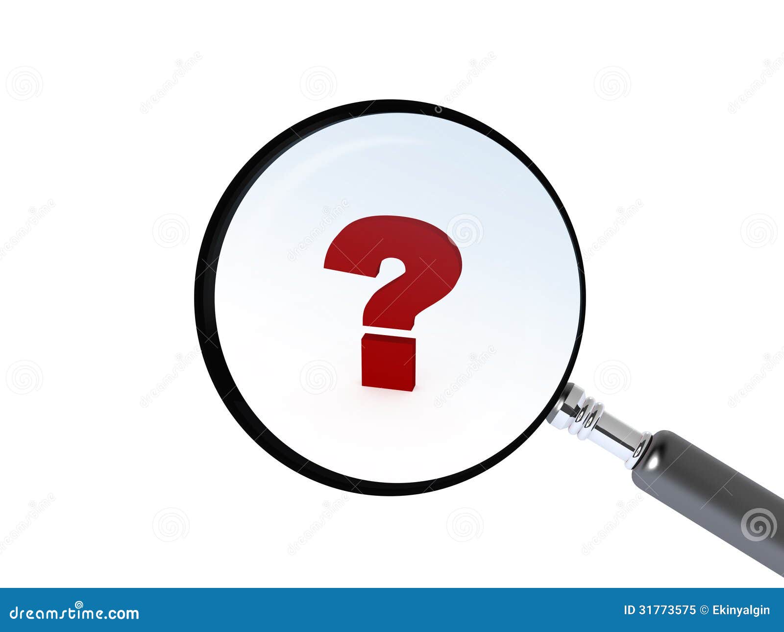 Magnifying Glass and Question Mark Stock Illustration - Illustration of ...