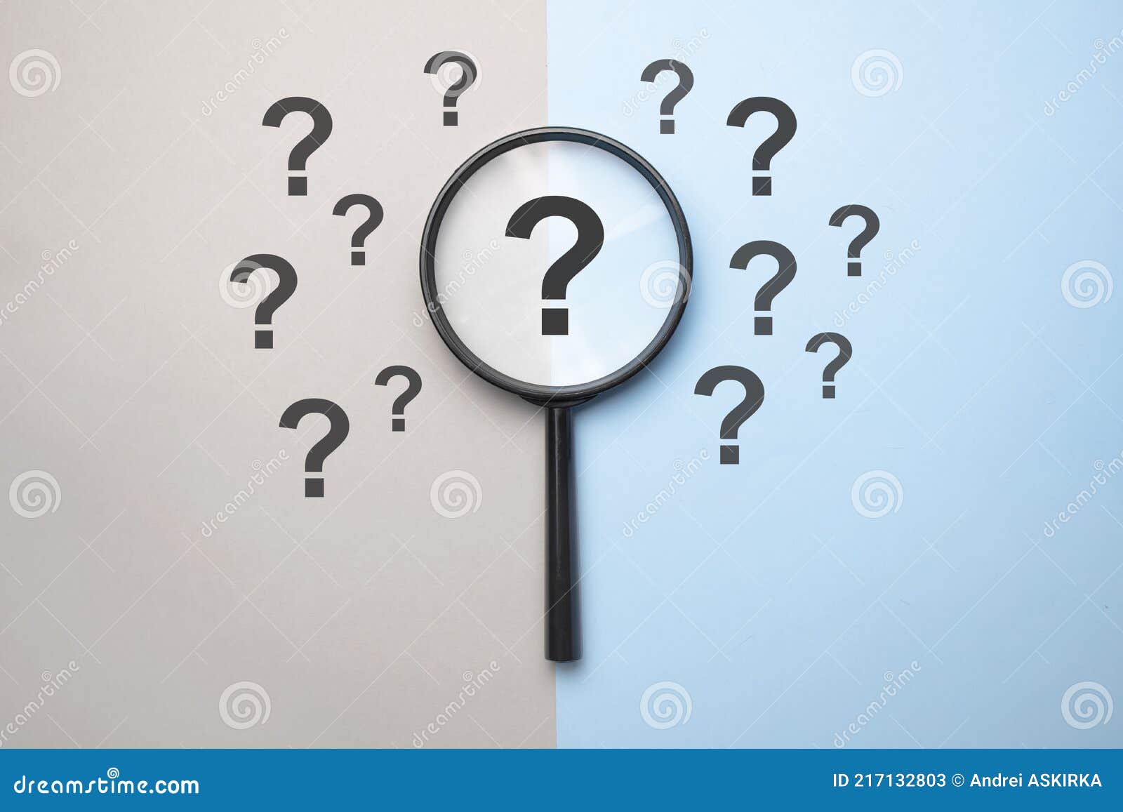 Magnifying Glass with Question Mark Symbol. Concept Creative Idea and ...