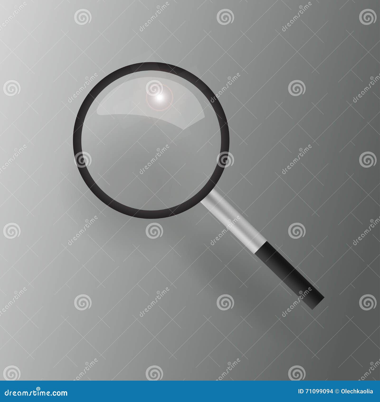 Magnifying Glass. Realistic Icon Stock Vector - Illustration of ...