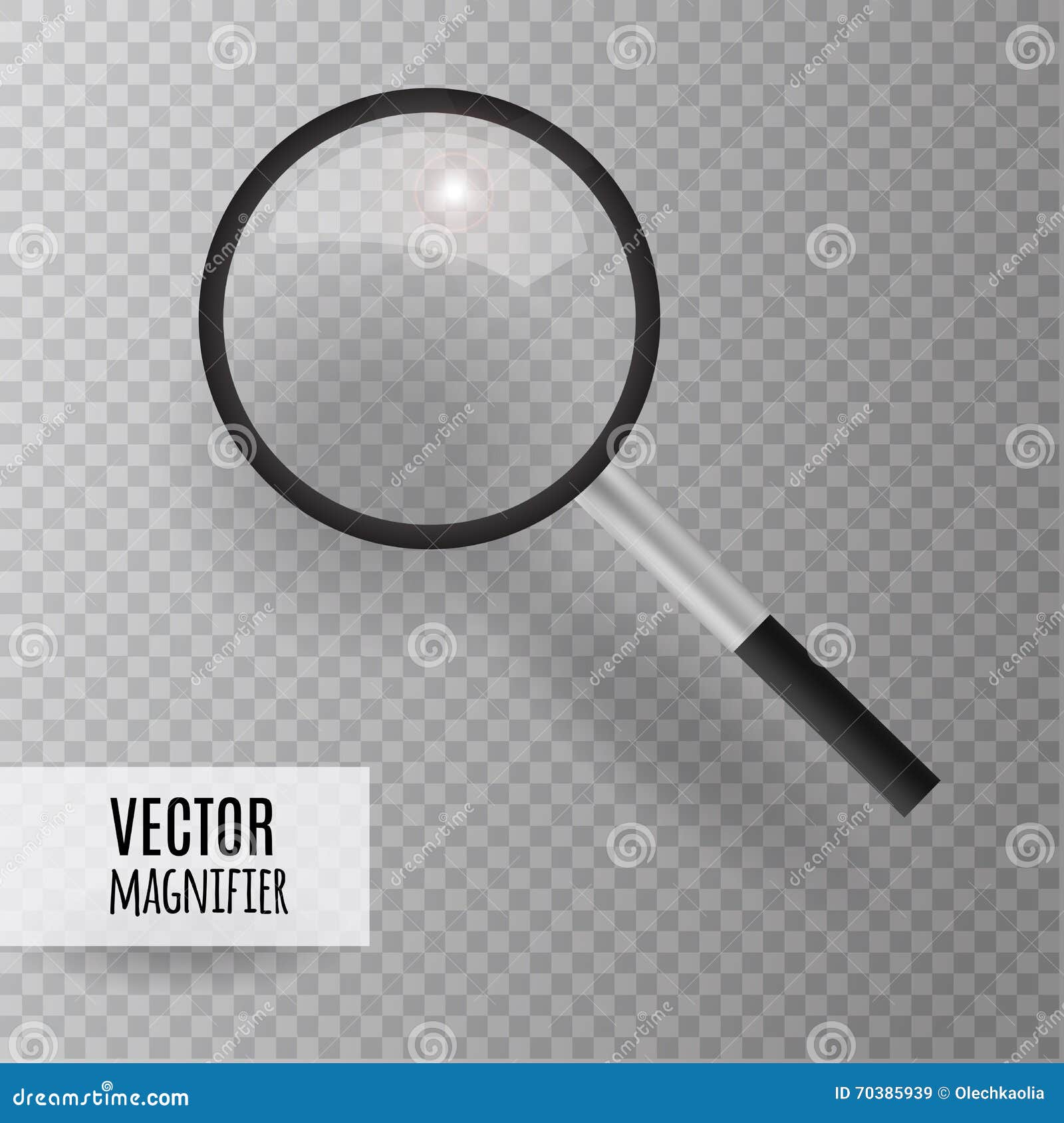 Magnifying Glass. Realistic Icon. Vector Illustration. Transparent ...