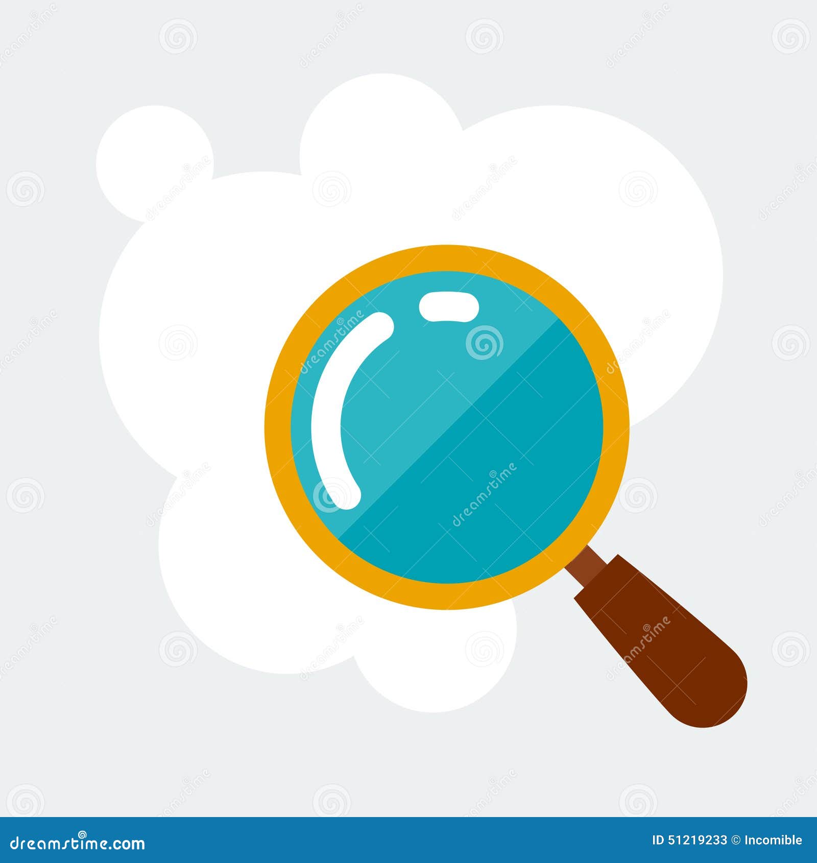 Magnifying Glass Research Concept Illustration in Stock Vector ...