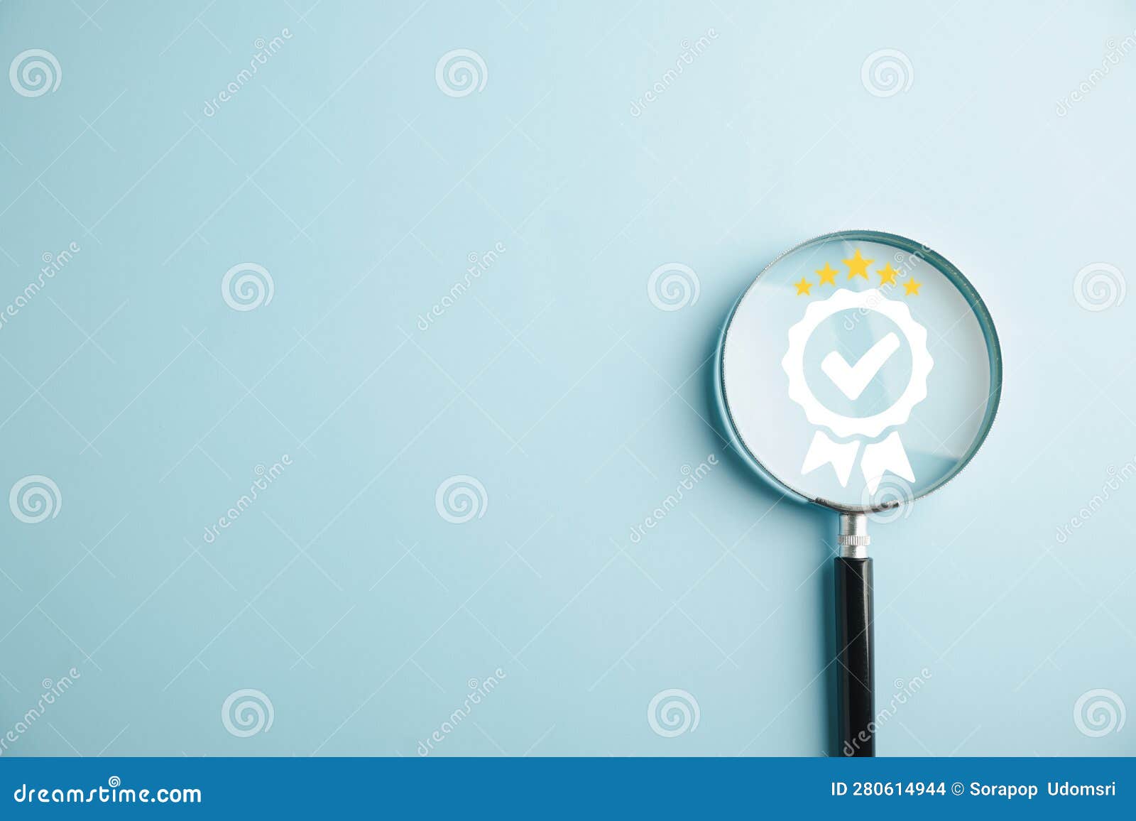 Certification and ISO Quality Concept Illustrated with a Magnifying ...