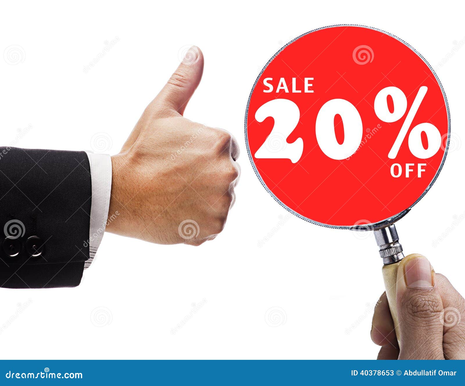 Magnifying Glass and Sale 20 Stock Image - Image of number, magnifying ...