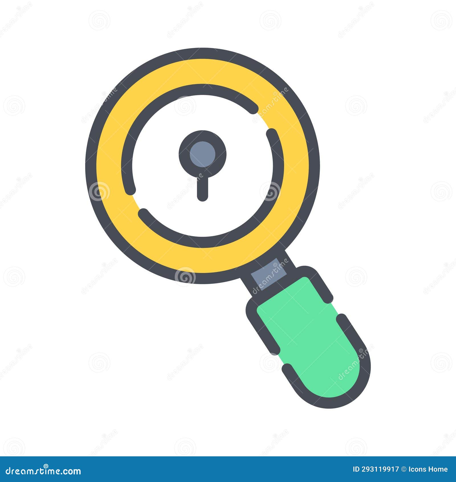 Magnifying Glass with Scan Searching Security Concept. Security Vector ...