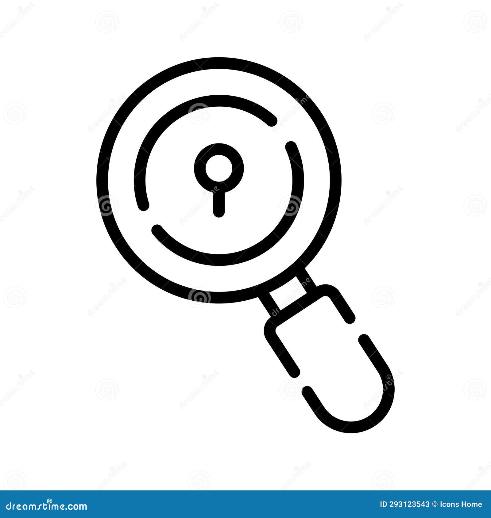 Magnifying Glass with Scan Searching Security Concept. Security Vector ...