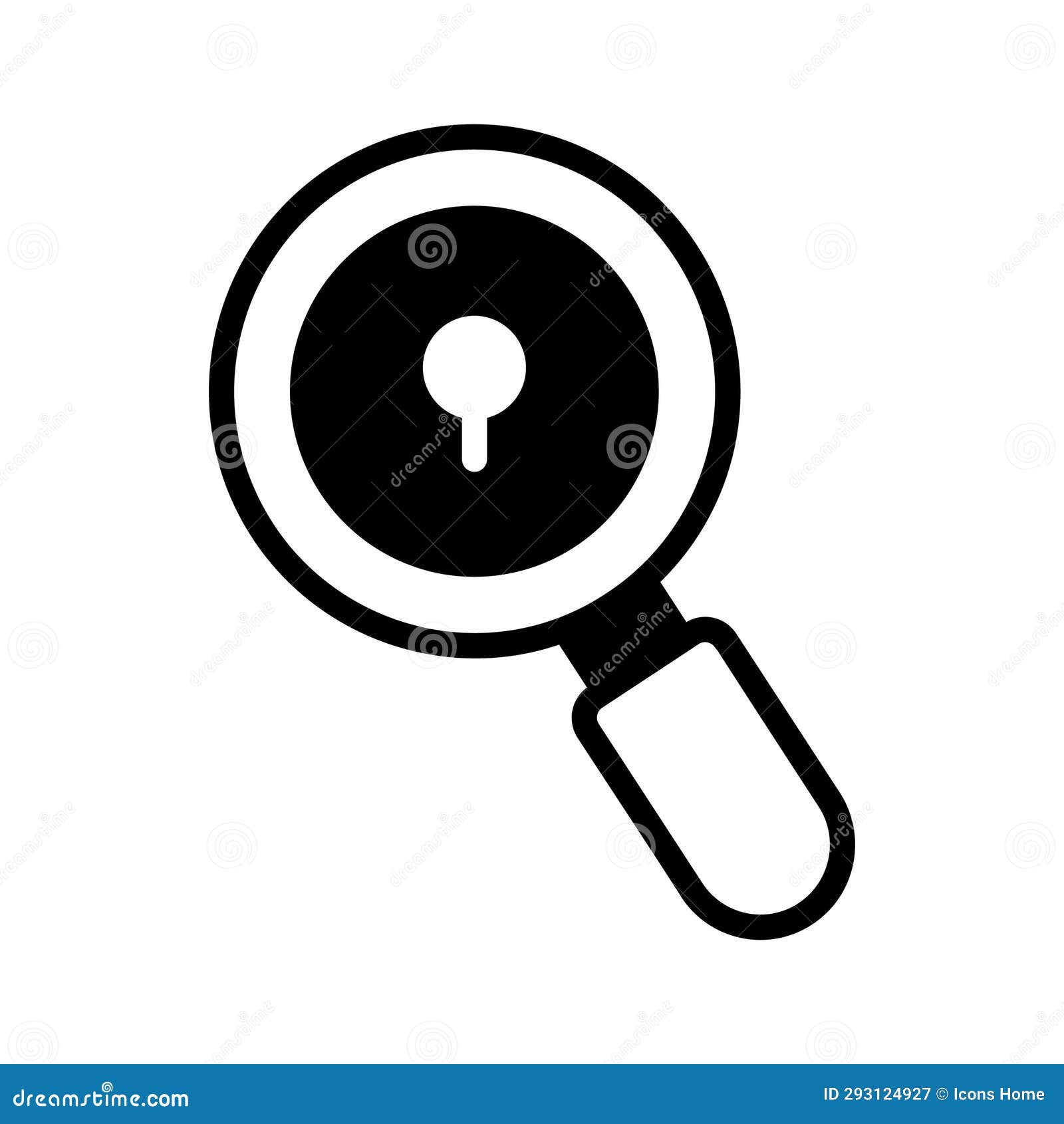 Magnifying Glass with Scan Searching Security Concept. Security Vector ...