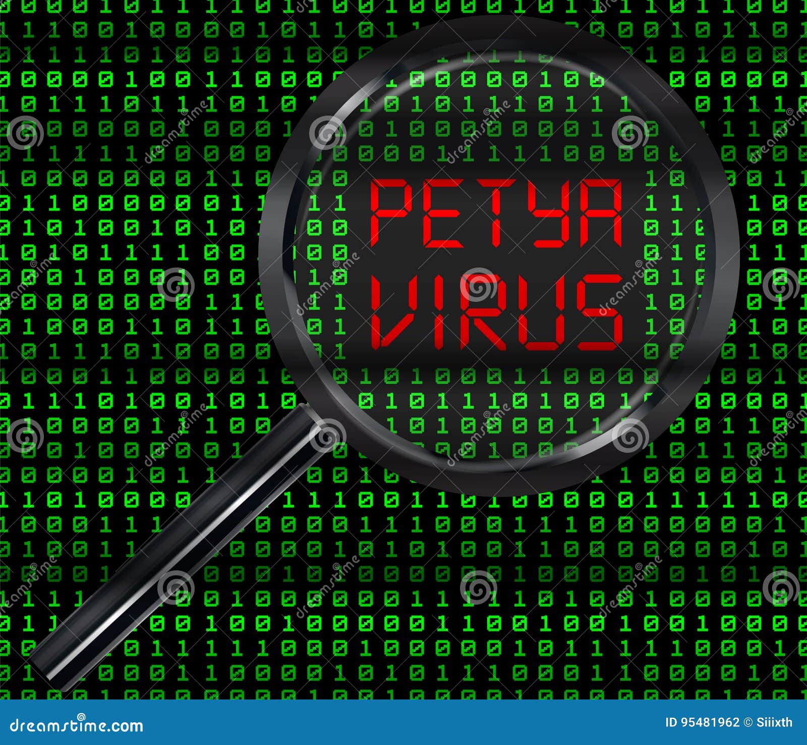 The Petya And Binary Code. The Petya And Ransomware Concept Secu ...