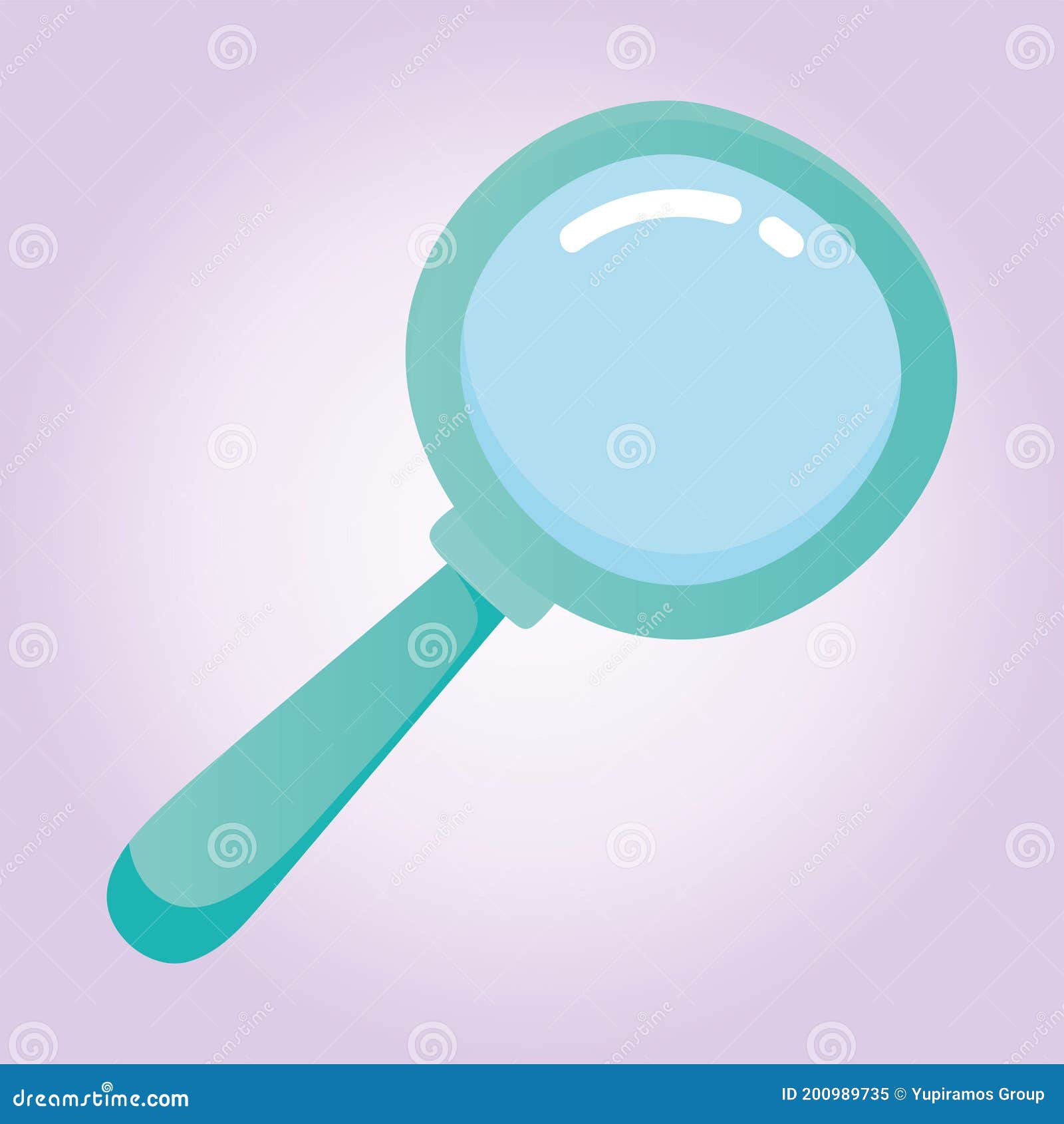 Magnifying Glass Search Analysis Cartoon Icon Stock Vector ...