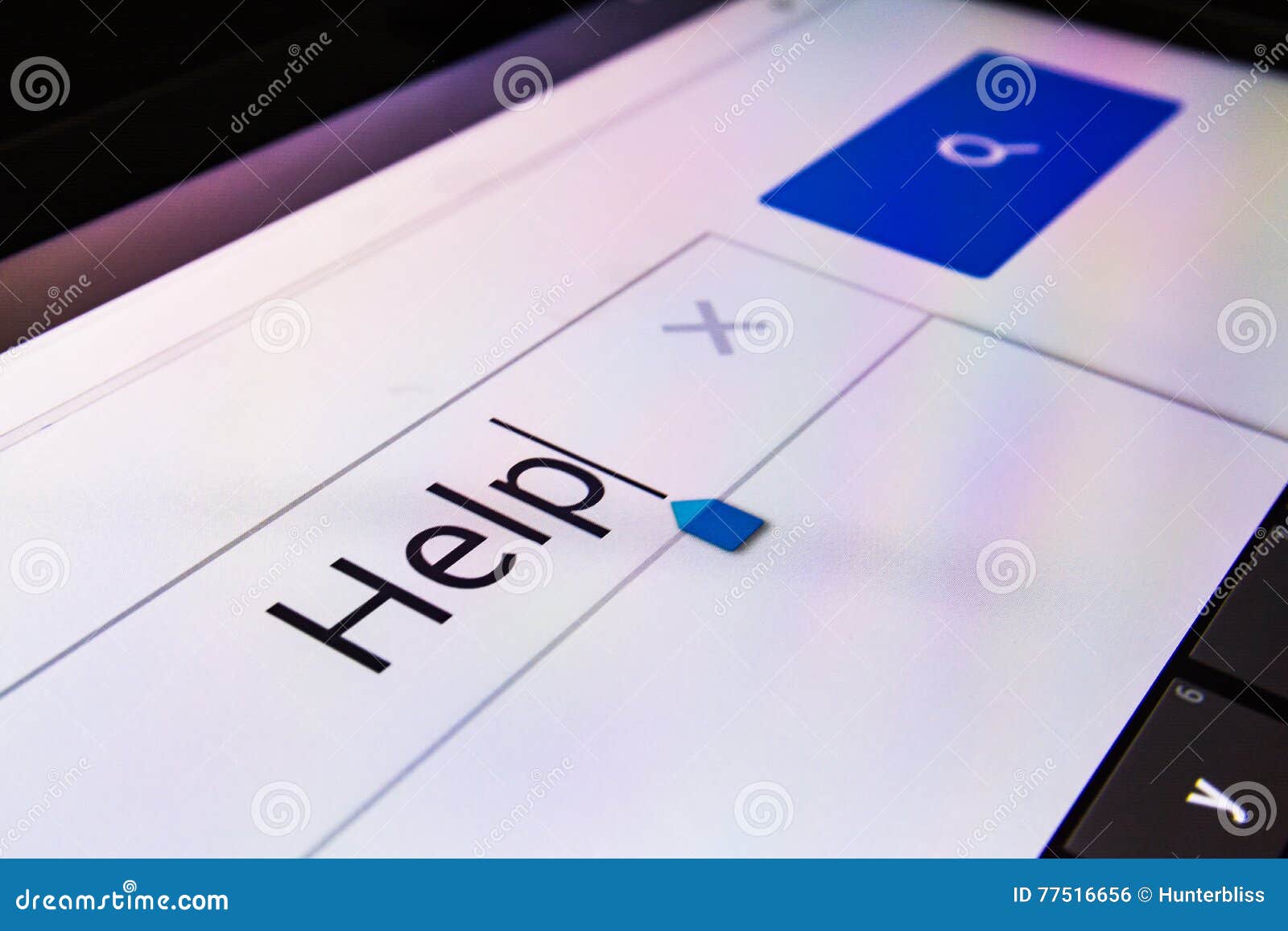 Magnifying Glass Search Box Empty Blank Internet Screen Help Stock ...