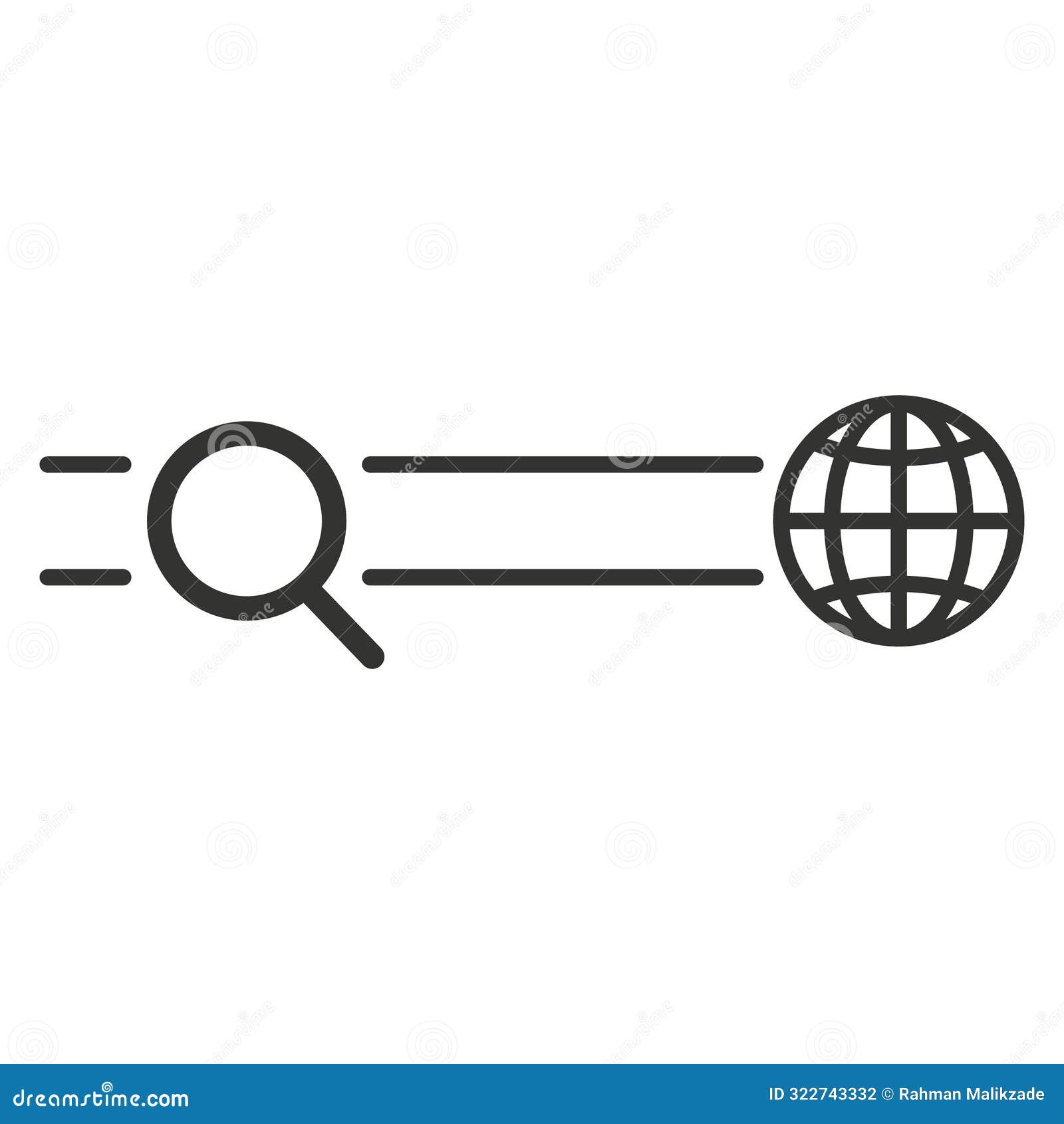 Magnifying Glass Search Button Icon. Search Bar Vector Illustration ...