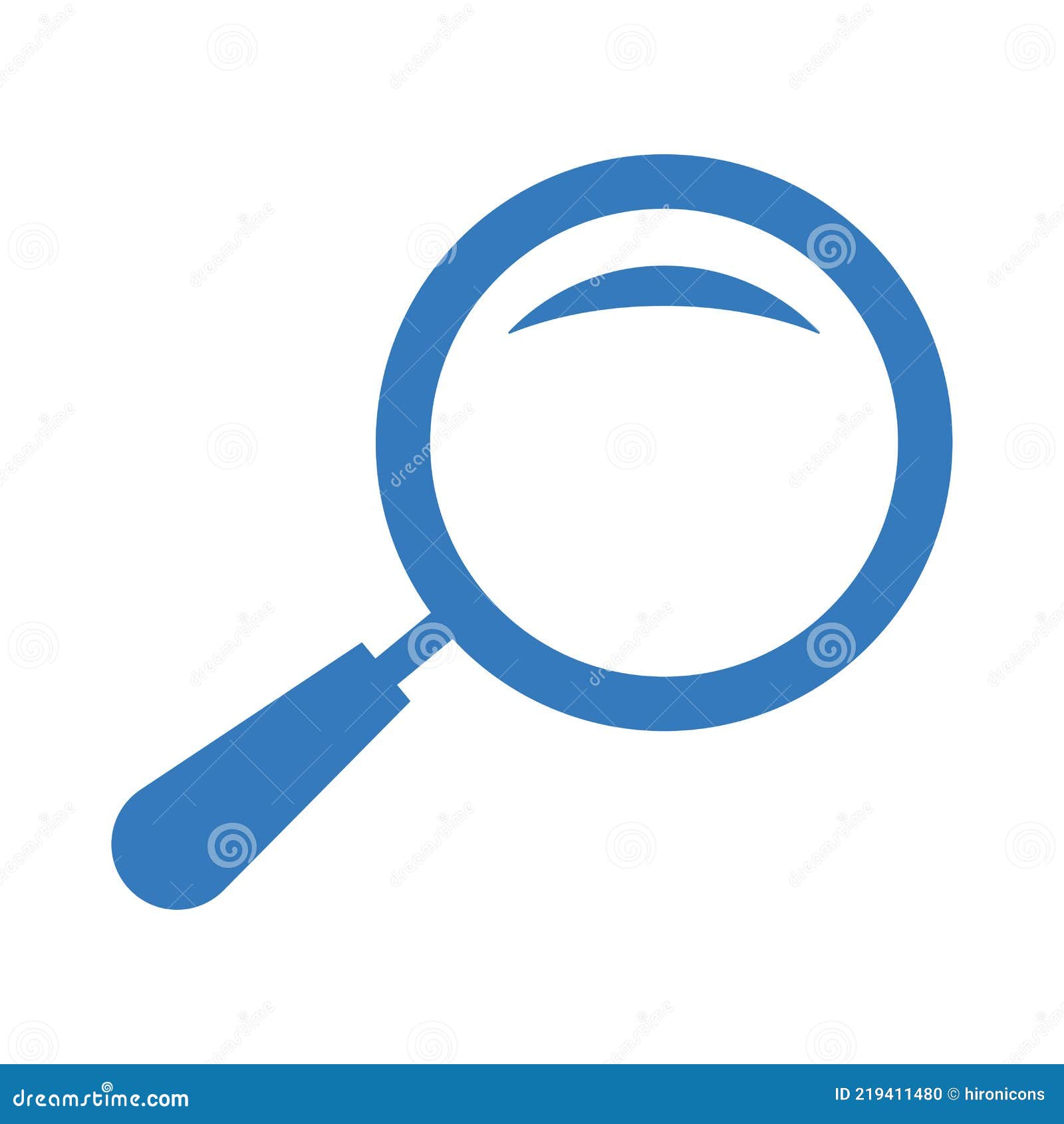 Magnifying Glass, Search Icon. Blue Version Stock Vector - Illustration ...