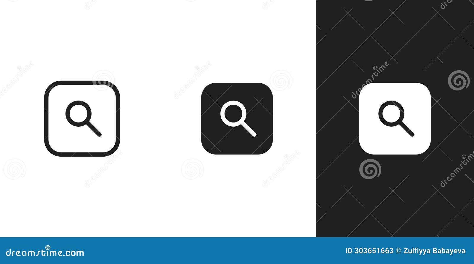 Magnifying Glass or Search Icon in 3 Form. Stock Illustration ...