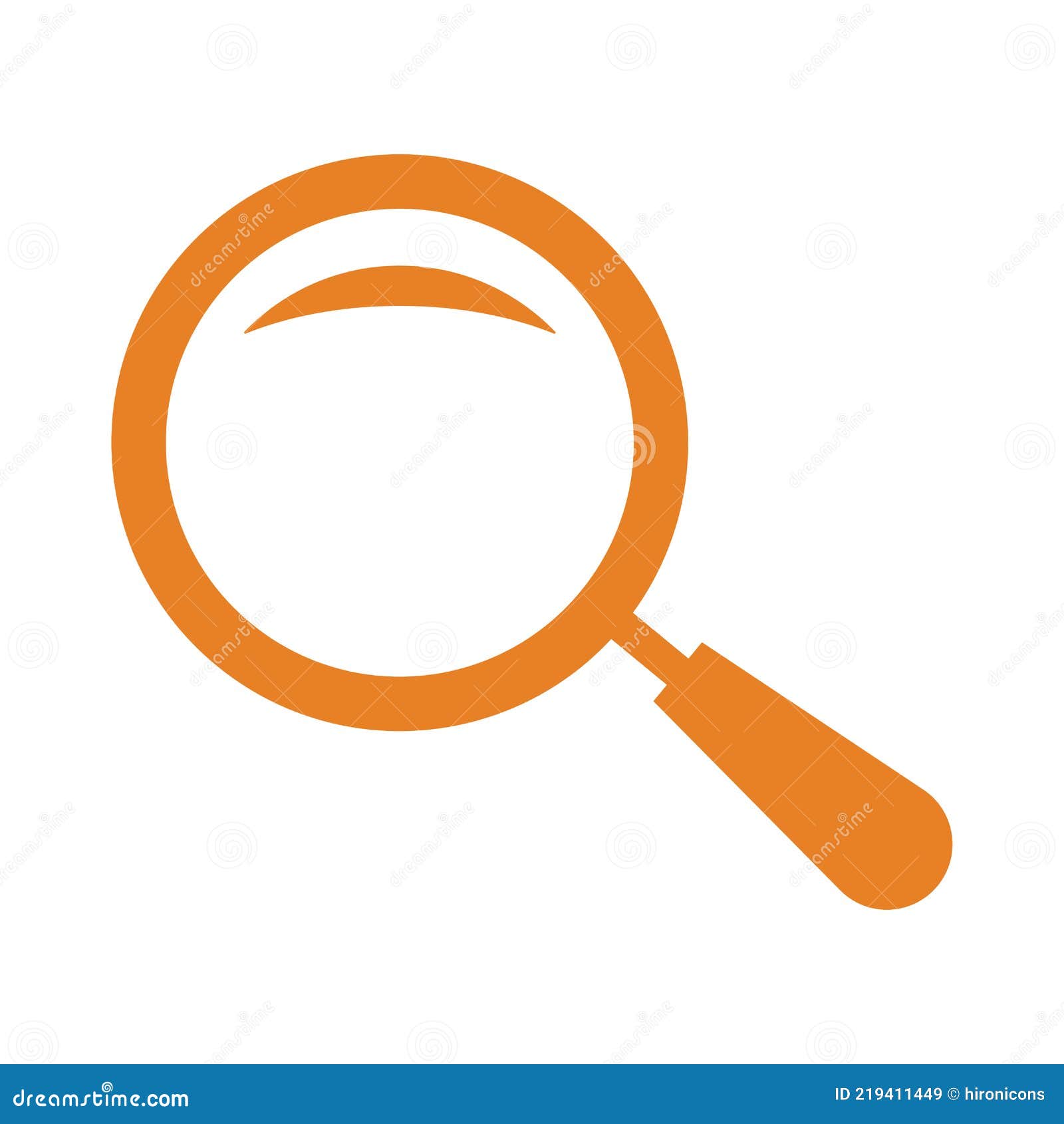 Magnifying Glass, Search Icon. Orange Color Vector Stock Vector ...