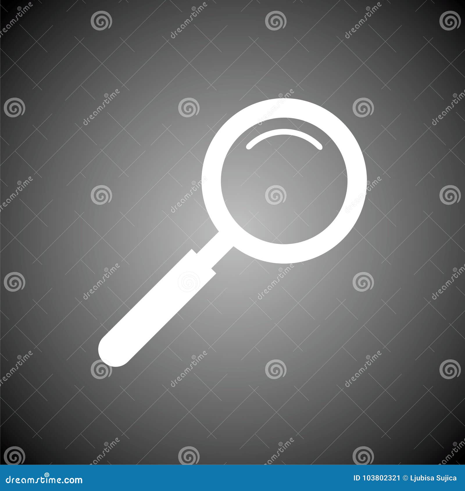 Magnifying Glass, Search Icon Stock Vector - Illustration of magnifier ...