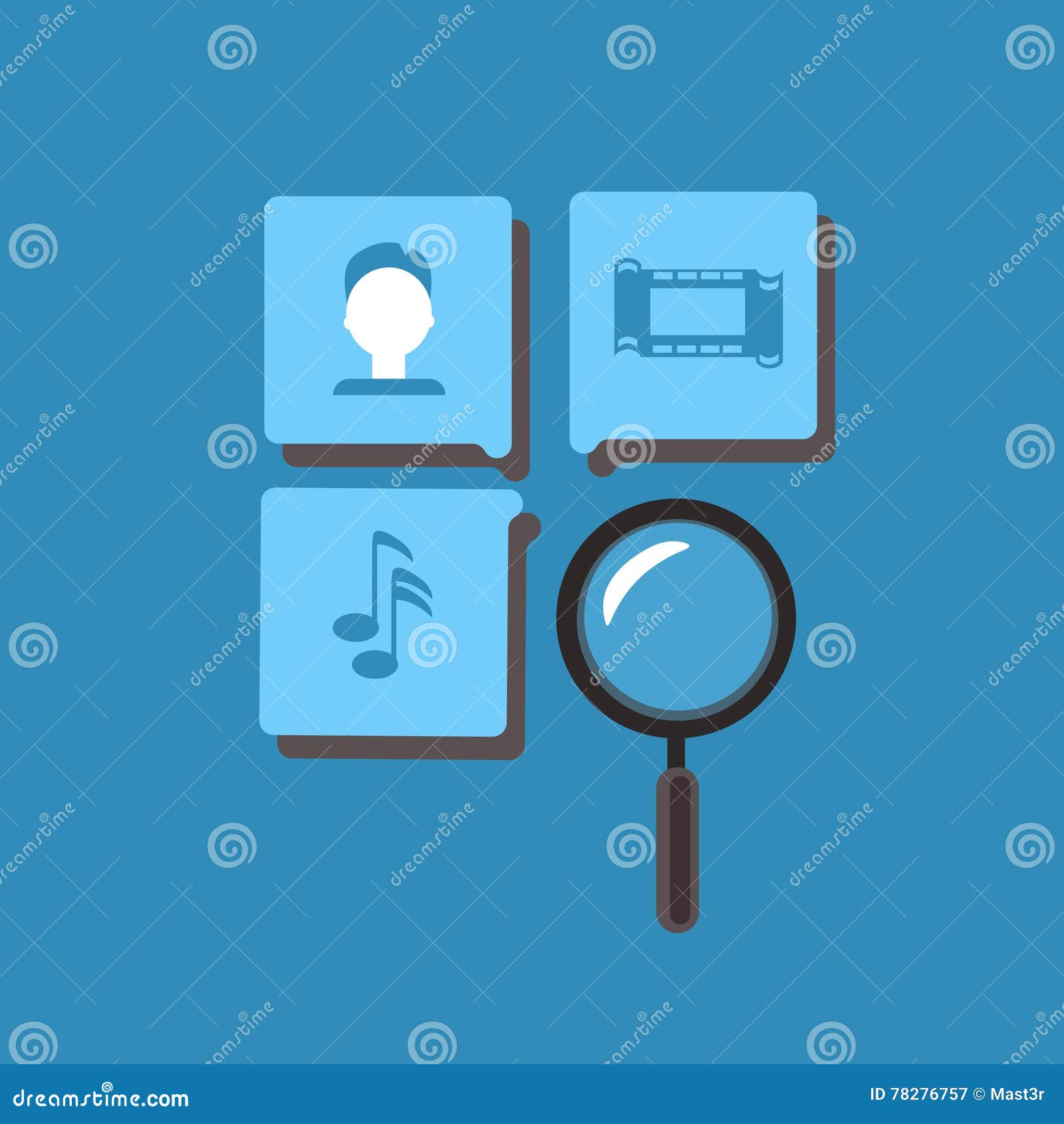 Magnifying Glass Search Information Online Internet Technology Stock ...