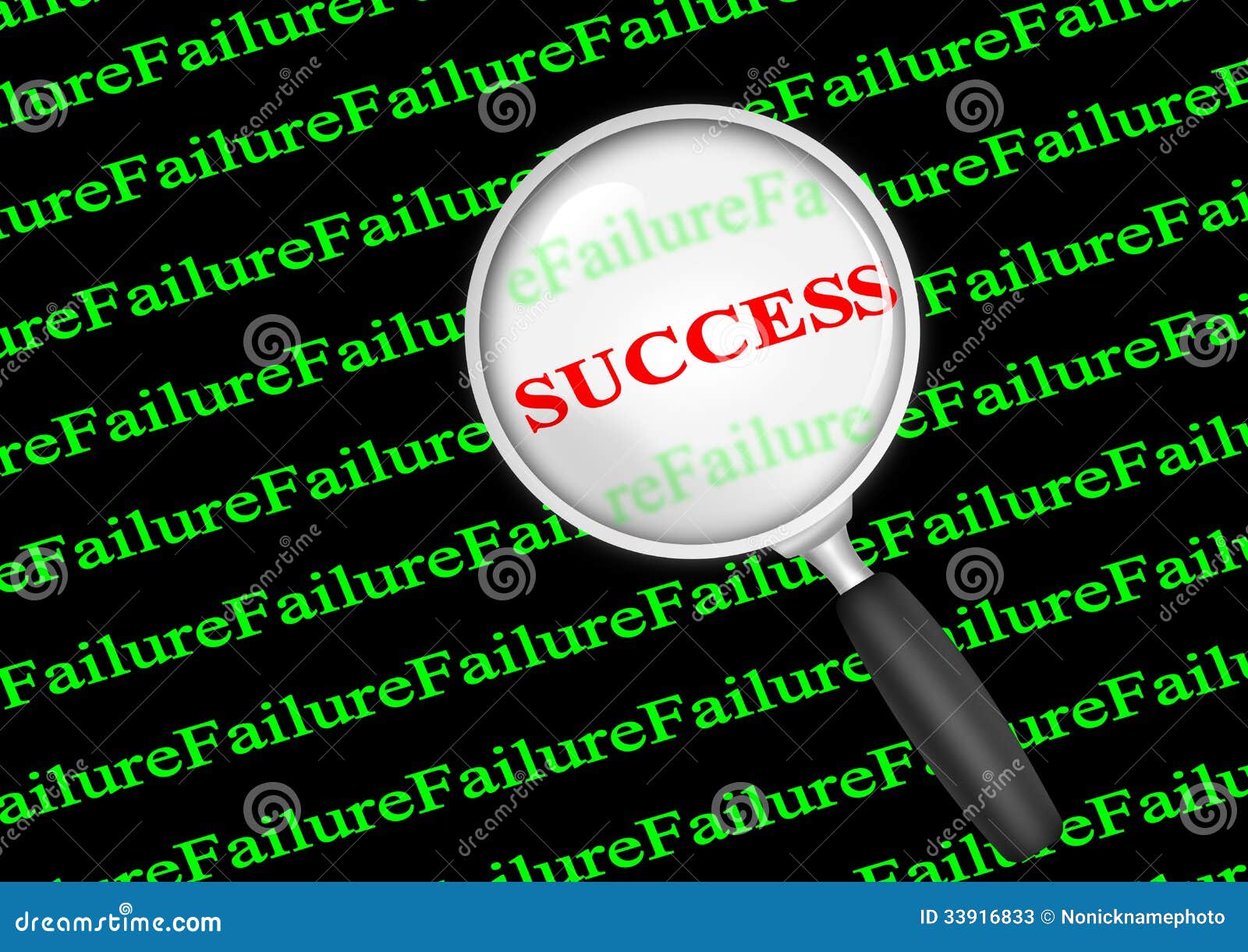 Magnifying Glass Search for Success Stock Illustration - Illustration ...