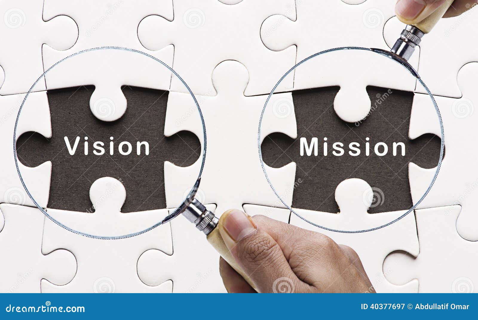 Magnifying Glass Searching Missing Puzzle Peaces Stock Image - Image of ...