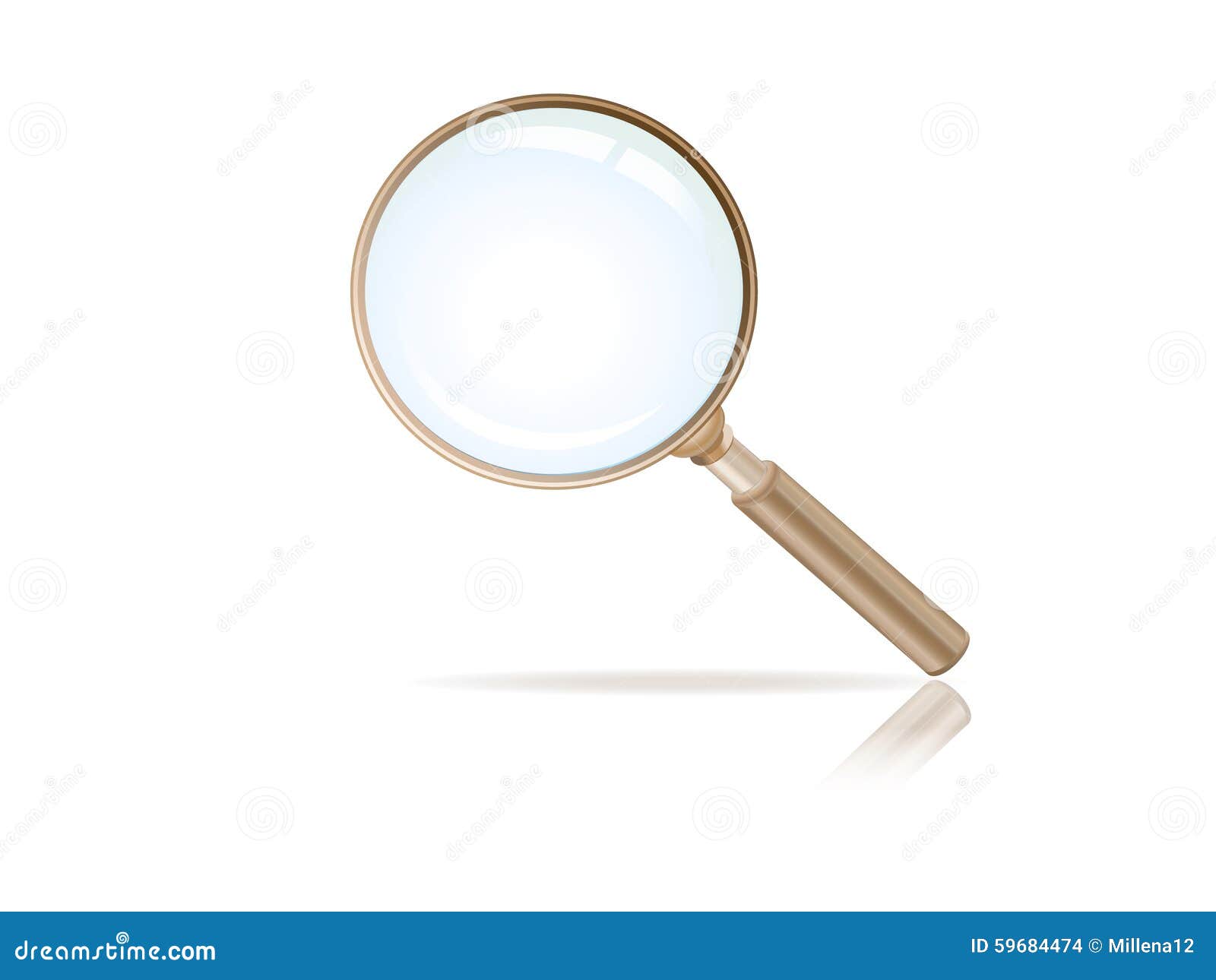 Magnifying Glass with Shadow Vector Illustration Stock Vector ...