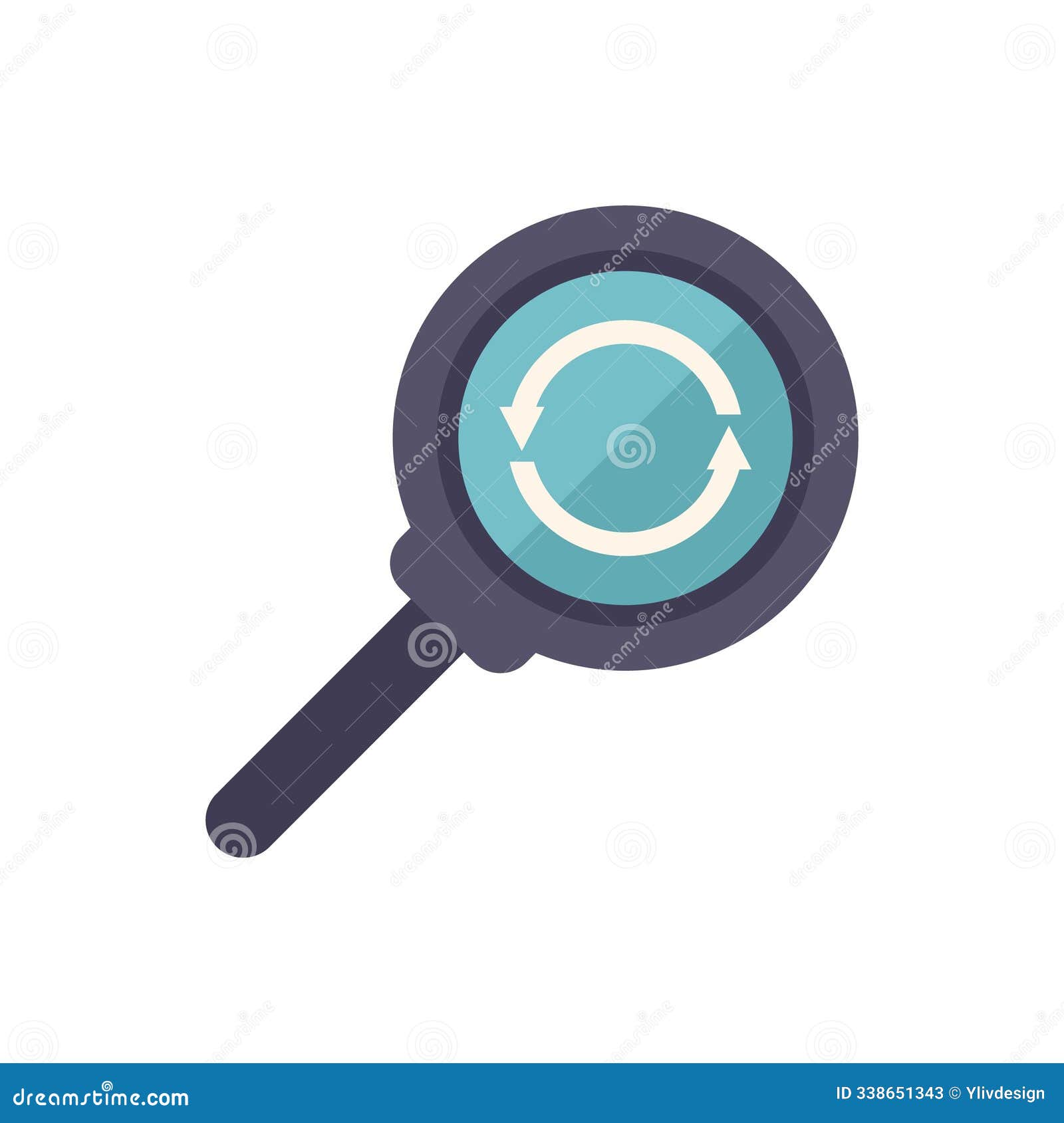 Magnifying Glass Showing Refresh Symbol for Continuous Improvement ...