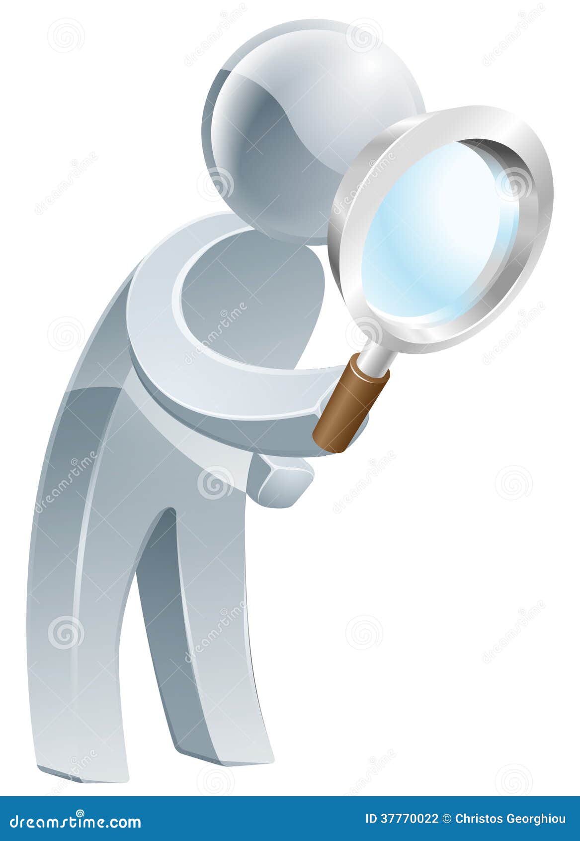 Man With Magnifying Glass Clipart