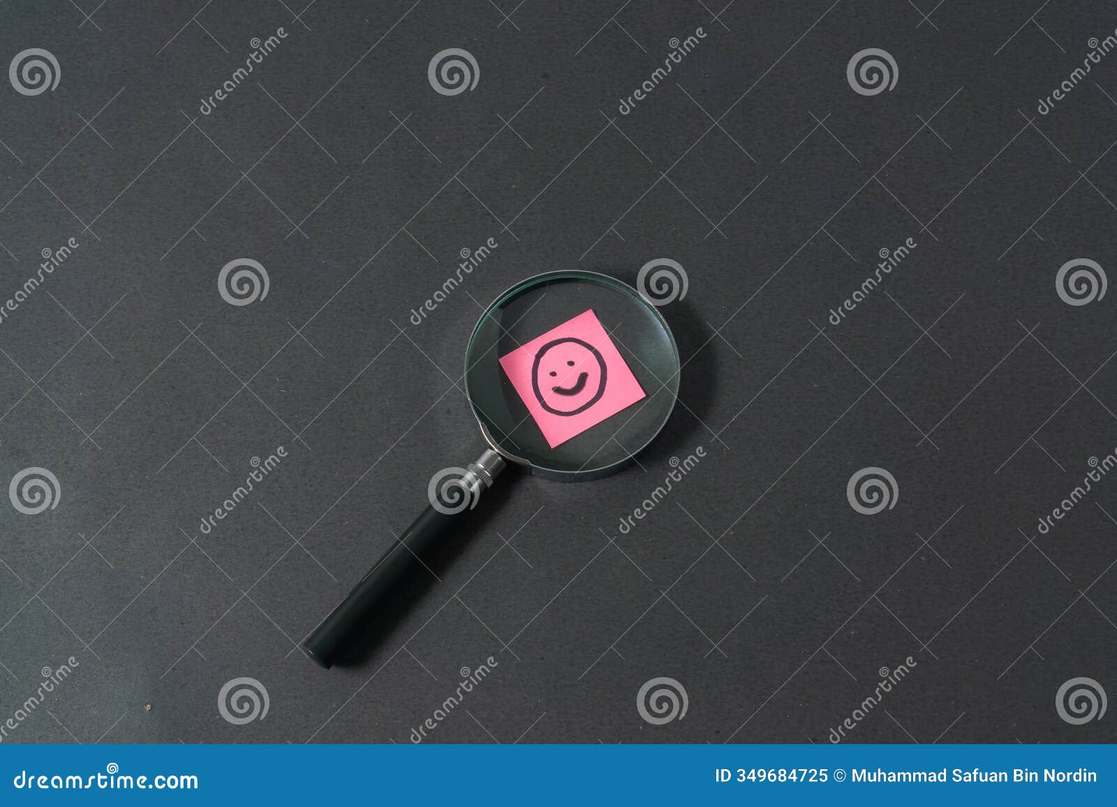 Magnifying Glass with a Smile Emoji Stock Image - Image of funny ...