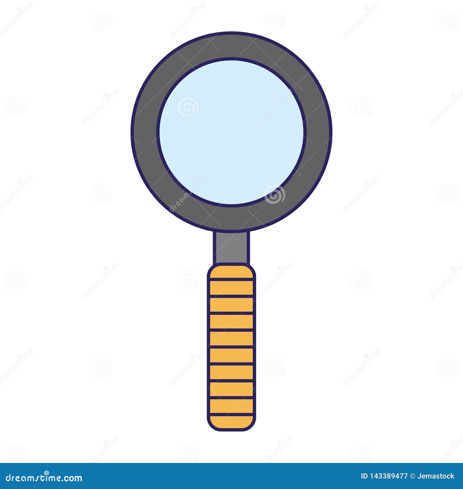 Magnifying Glass Symbol Isolated Stock Vector - Illustration of ...