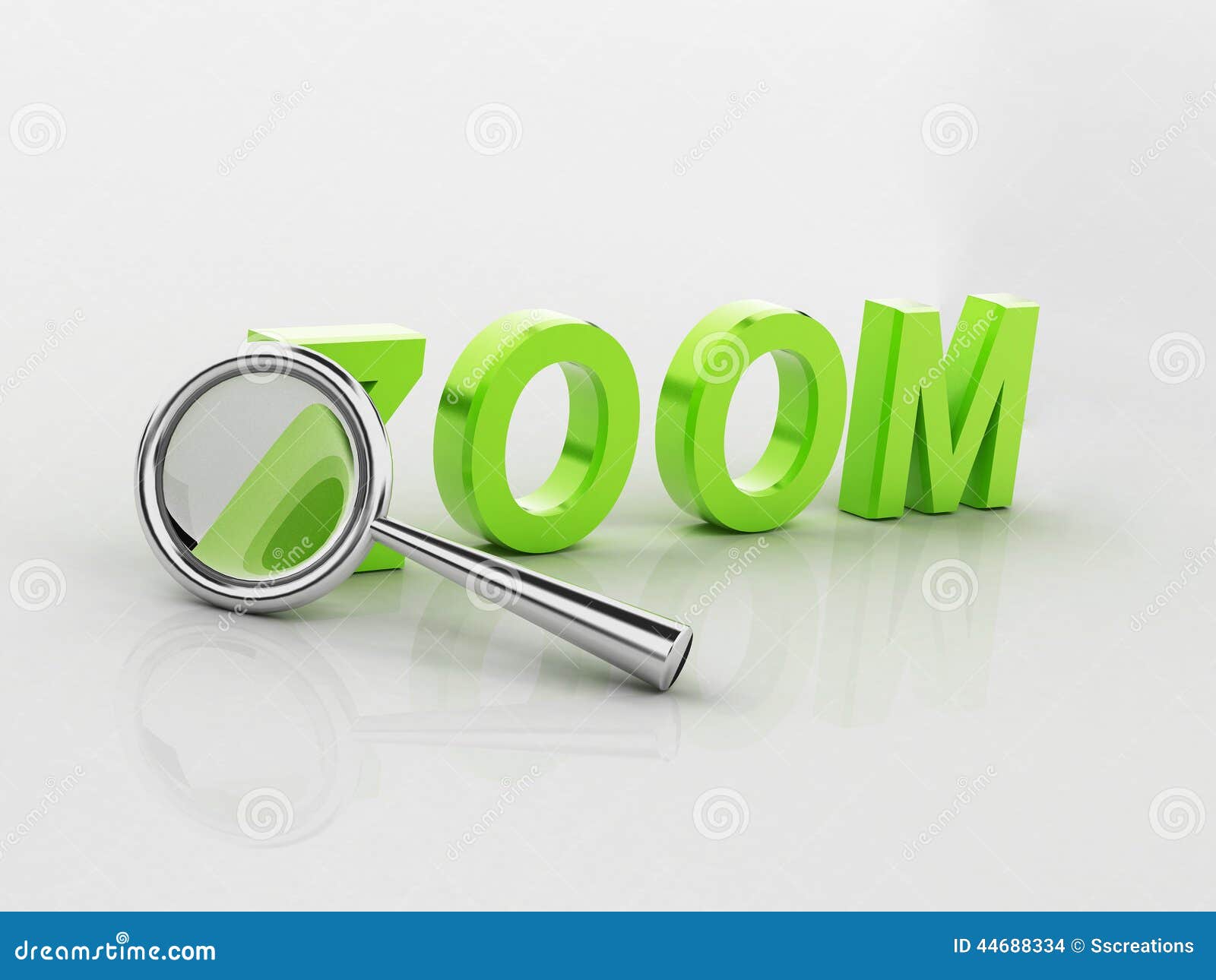 Magnifying Glass and Text Label Zoom Stock Illustration - Illustration ...