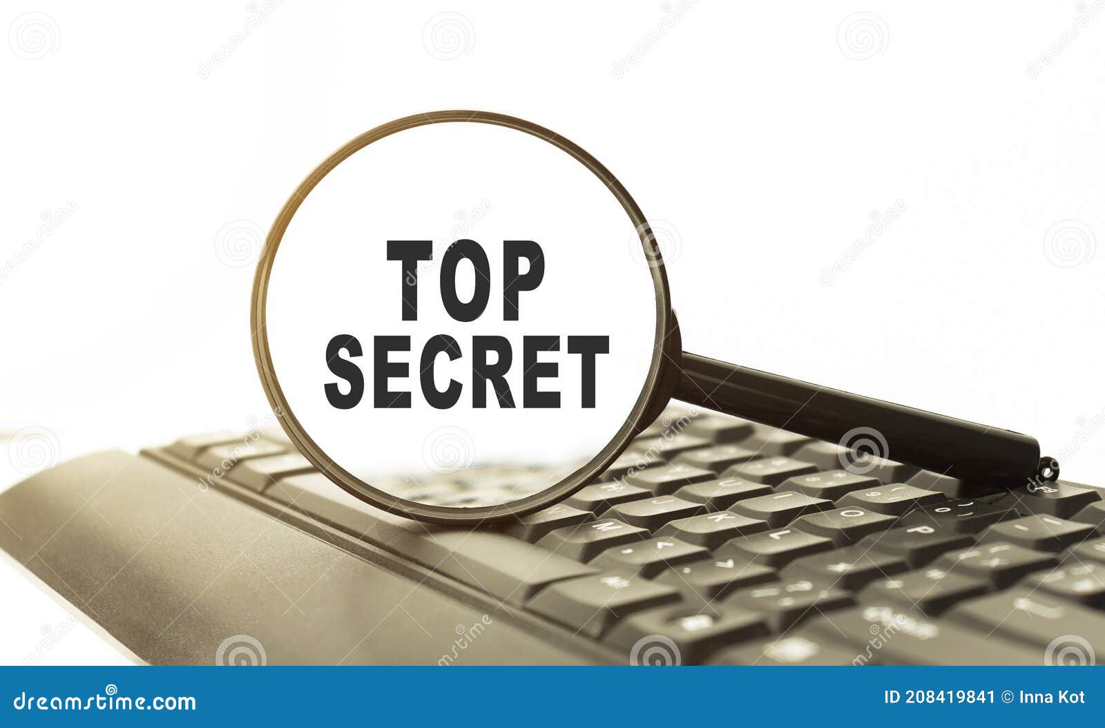 Magnifying Glass with Text Top Secret on Wooden Stock Image - Image of ...