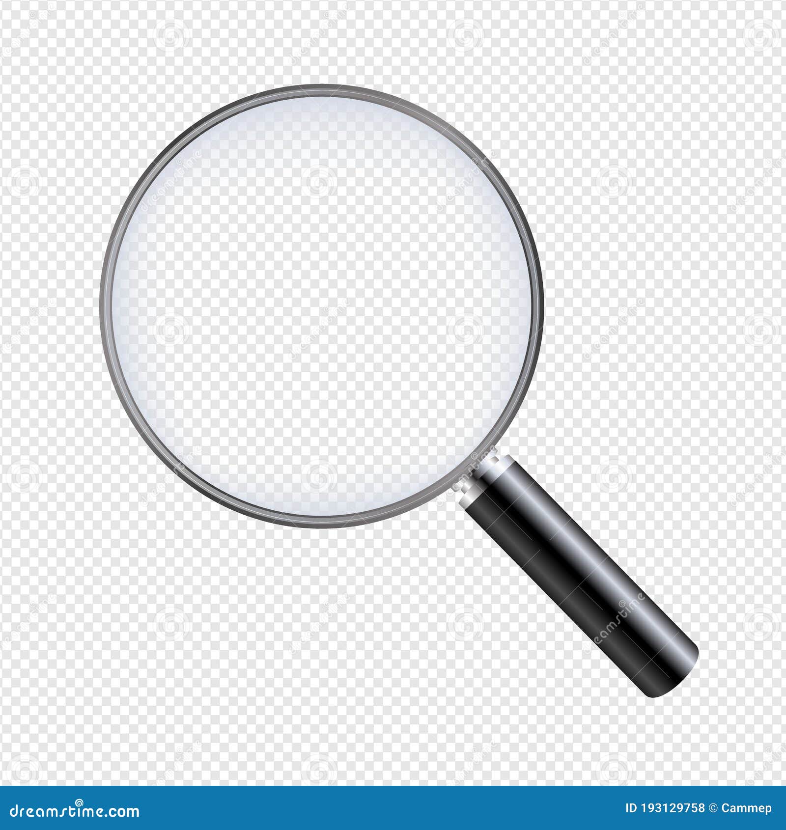 Magnifying Glass with Transparent Background Stock Vector ...